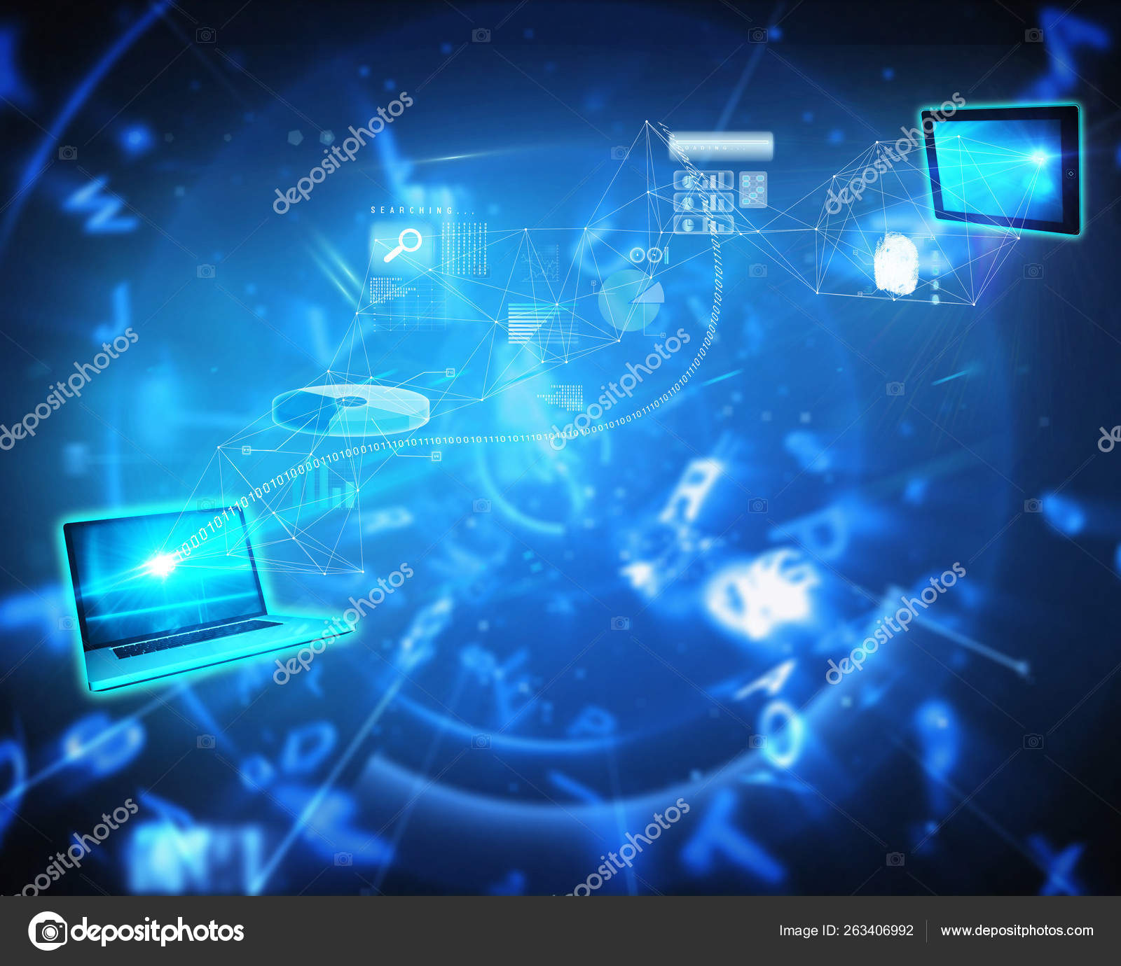File Transfer Background Blue Background Letters Stock Photo by ...