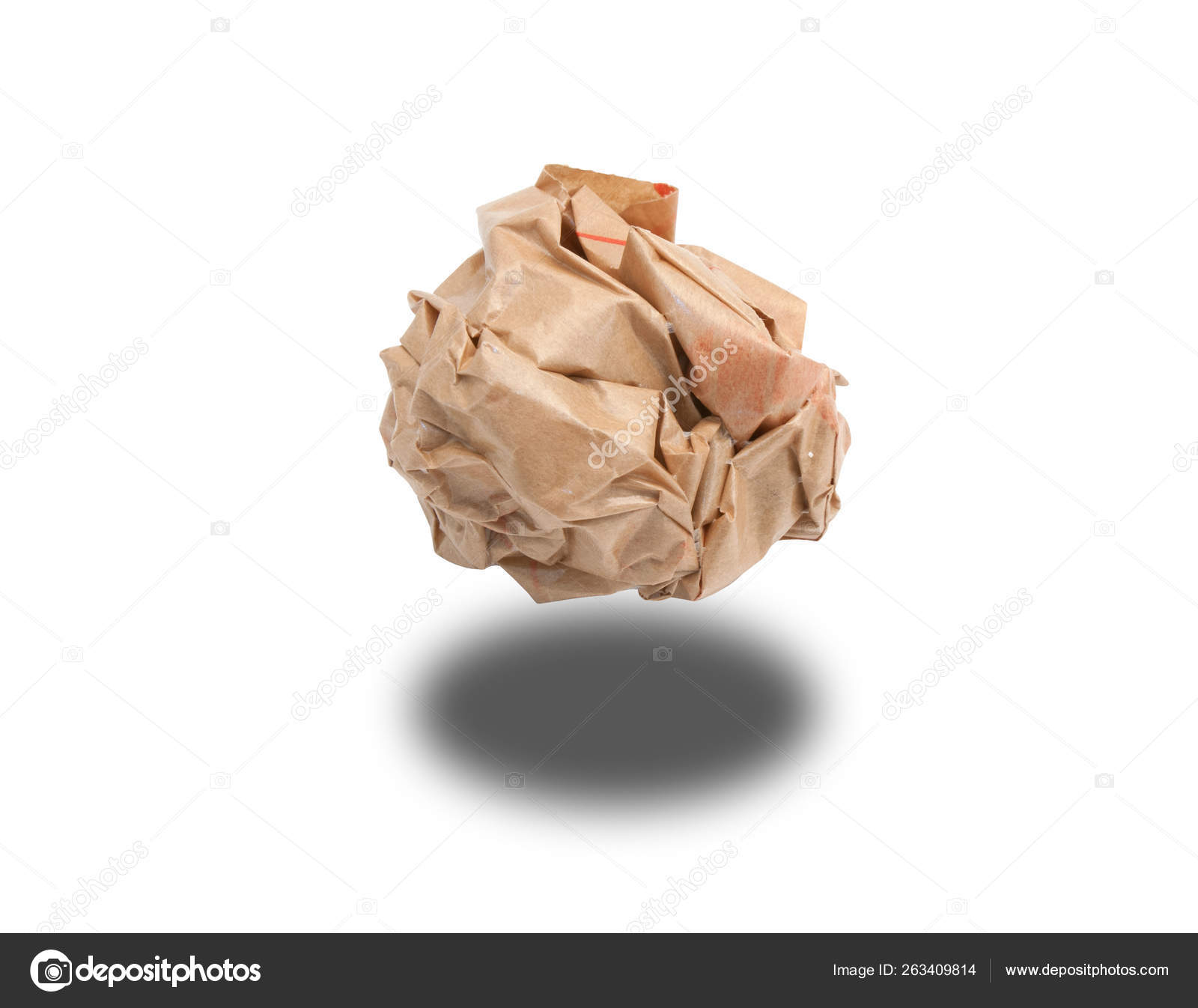Lump Crumpled Paper Isolate White Background — Stock Photo © YAYImages ...