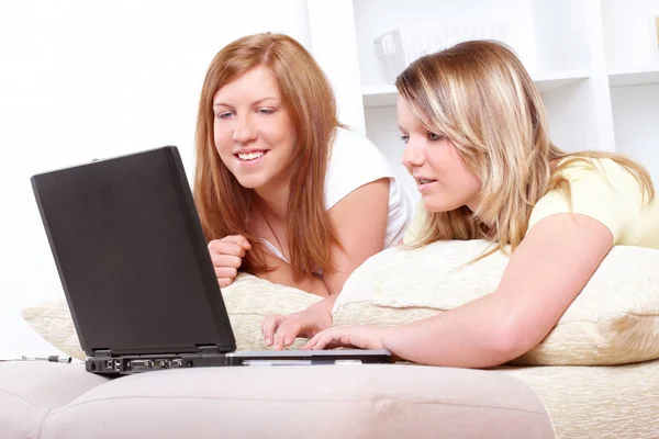 Beautiful Girls Laptop Park Surfing Internet Stock Photo by ©YAYImages ...