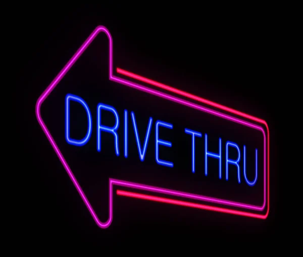 Drive thru neon sign. — Stock Photo © 72soul #25096121