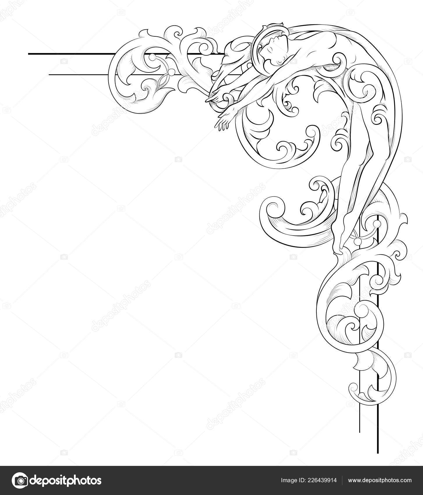 Elegant Scroll Corner Border