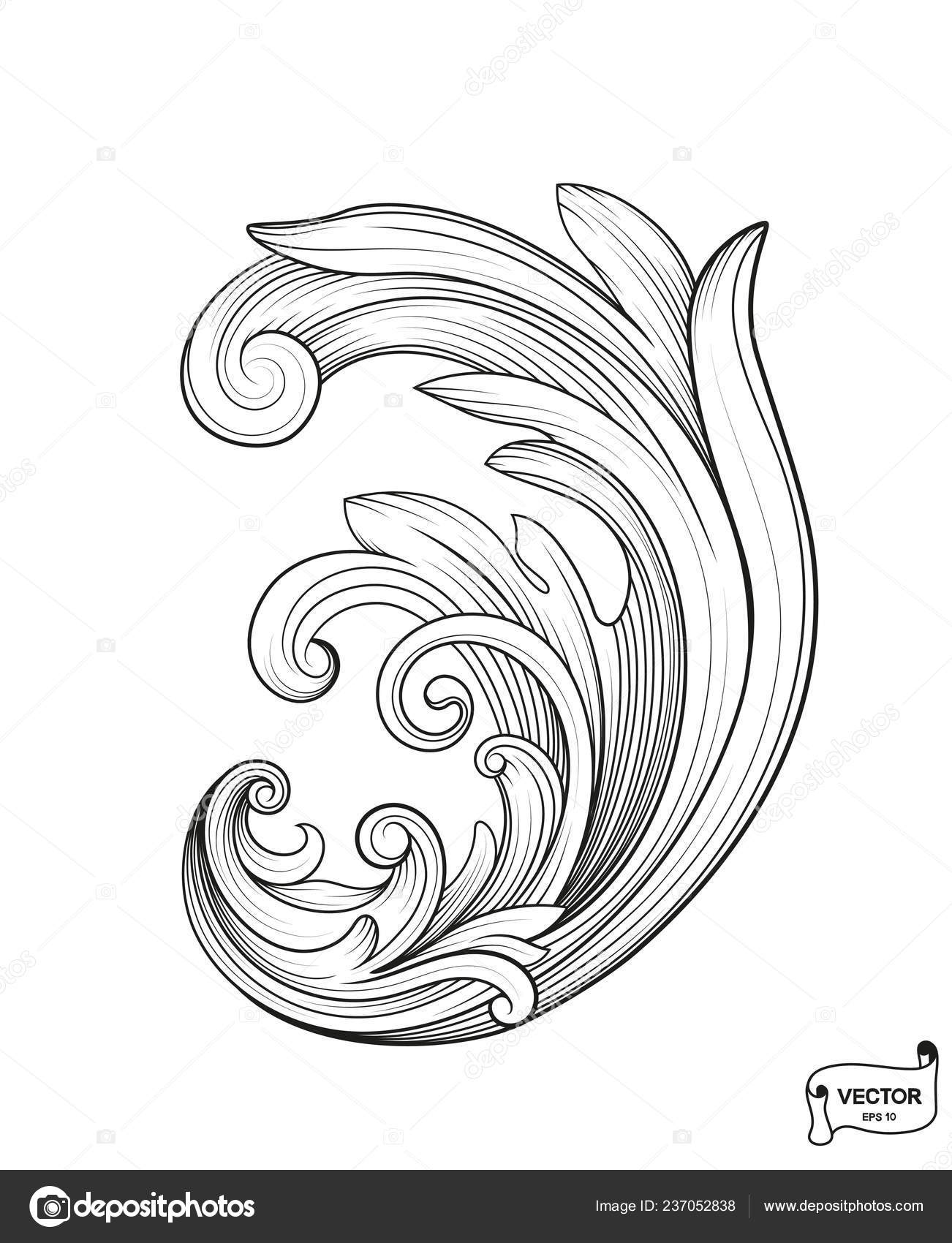 Vintage Curls Vector