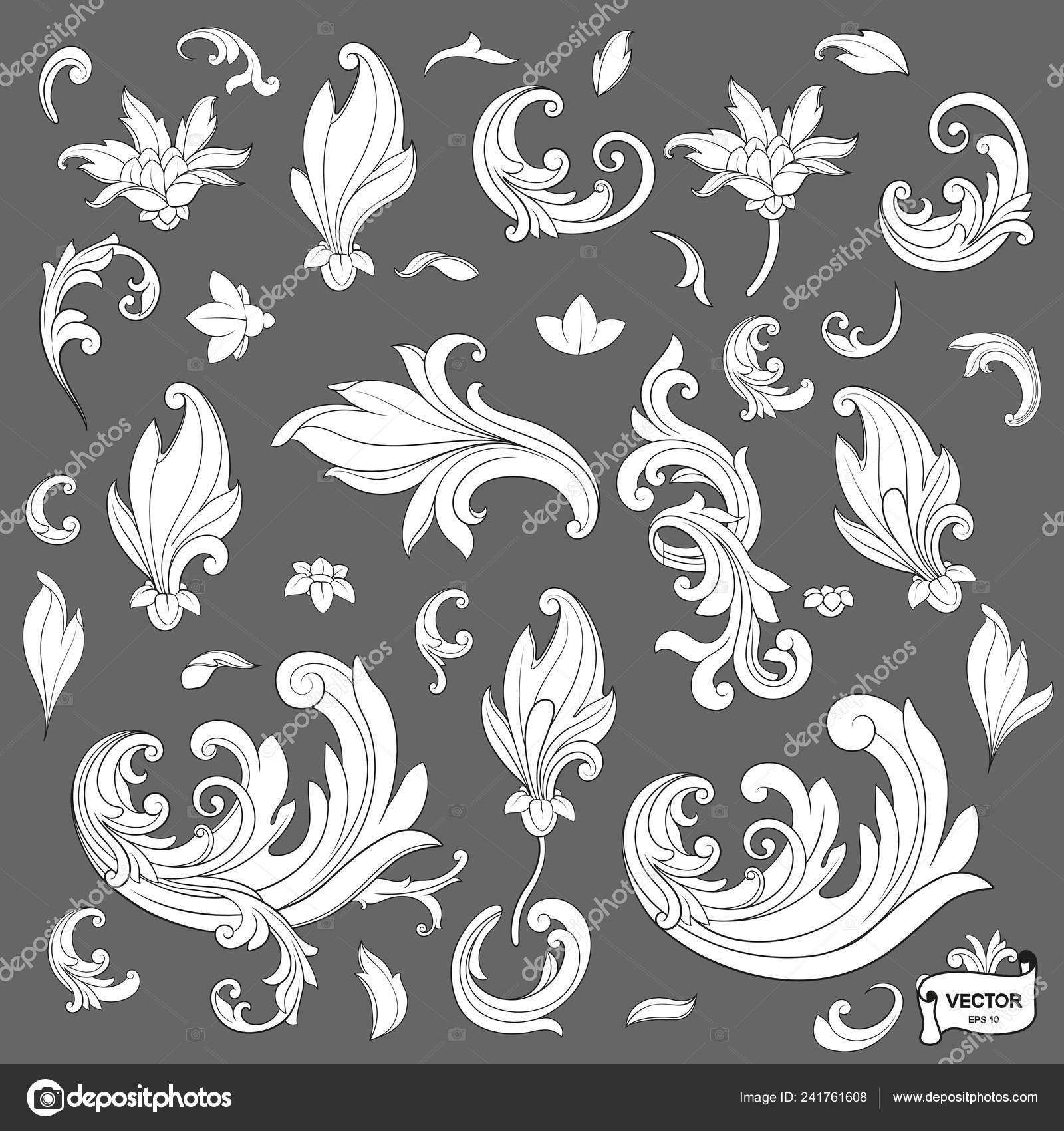 Floral Scroll Border