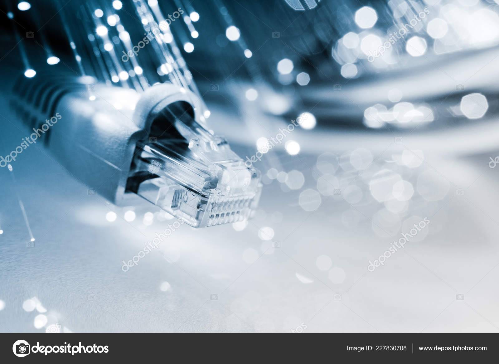 Fiber Optic Internet Connection — Stock Photo © rebaisilvano #227830708