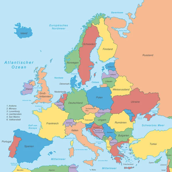 Coloured political map of Europe ⬇ Vector Image by © Max_776 | Vector ... Coloured political map of Europe ⬇ Vector Image by © Max_776 | Vector ...
