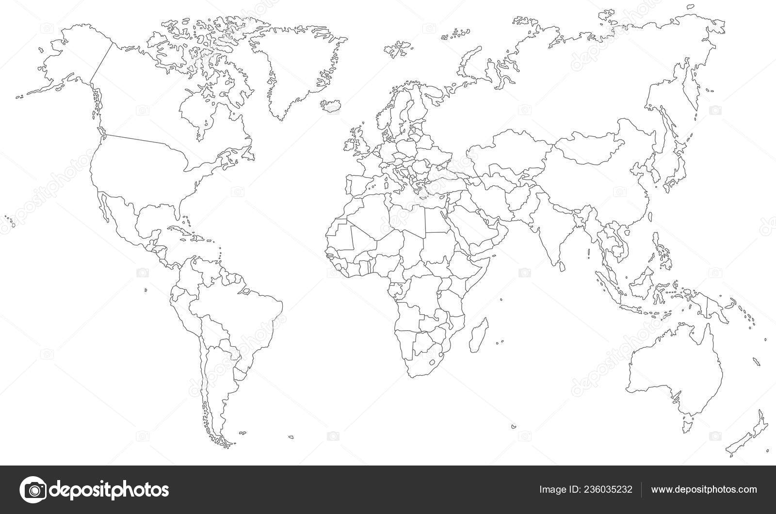 World Map High Detailed Vector Stock Vector Image by ©ii-graphics ...