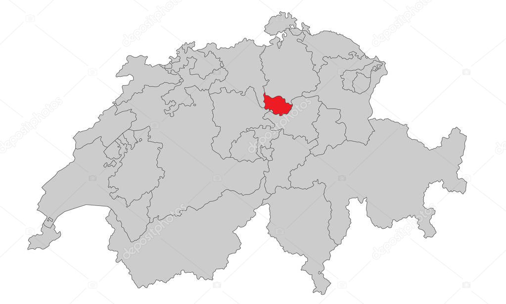 Suiza Mapa de Suiza (alto detalle)) 2023
