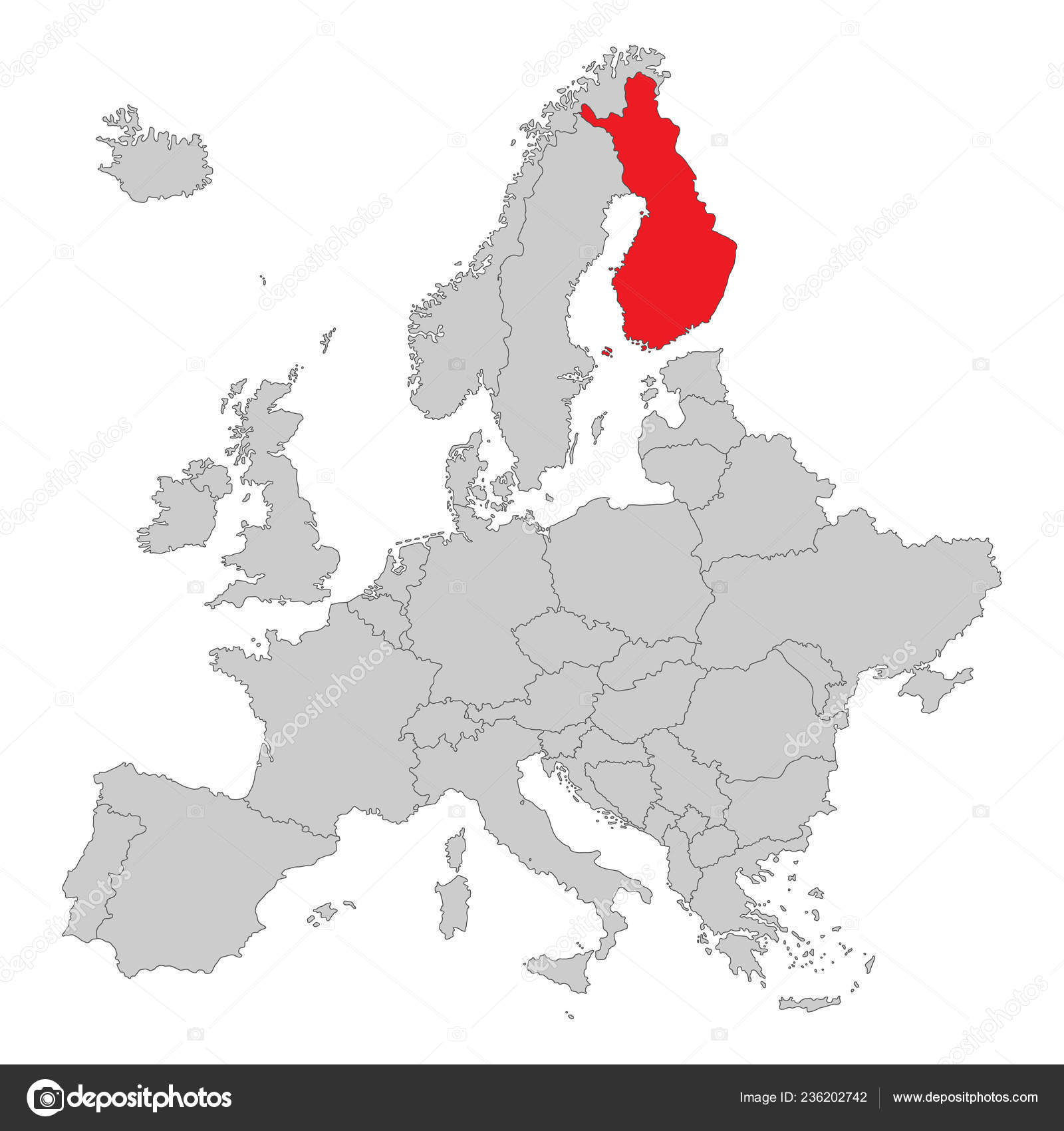 Europe Map Europe Finland High Detailed Stock Vector by ©ii-graphics ... Europe Map Europe Finland High Detailed Stock Vector by ©ii-graphics ...
