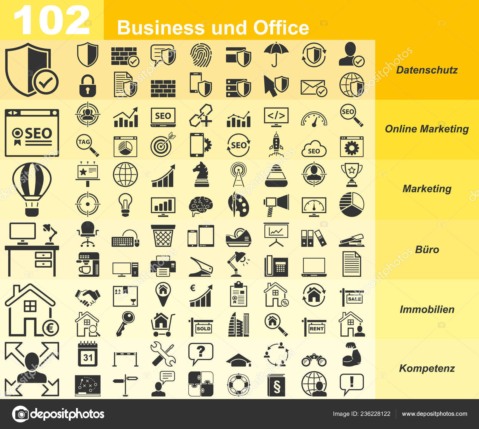 Business Office Icons 102 Iconset Part1 Stock Vector by ©ii-graphics ...