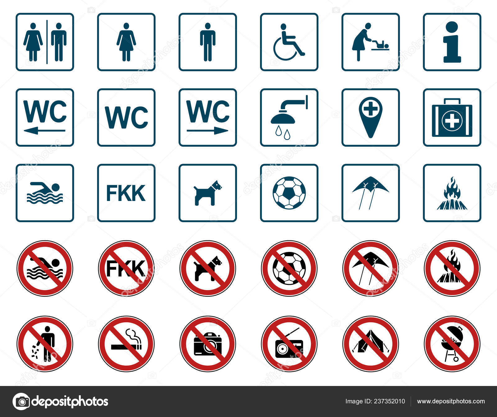 Beach Prohibition Warning Signs Iconset Icons Stock Vector Image by ©ii ... Beach Prohibition Warning Signs Iconset Icons Stock Vector Image by ©ii ...