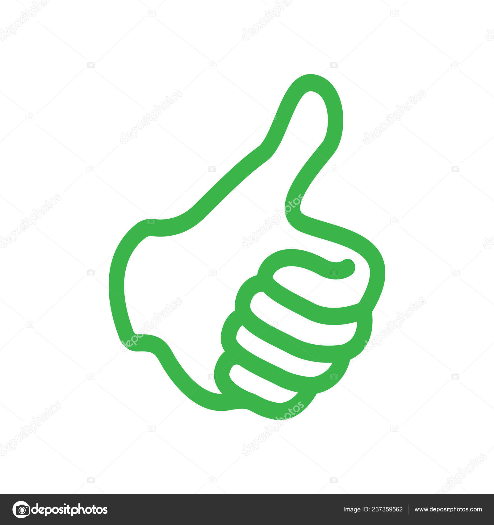 Green Thumbs Down Icon