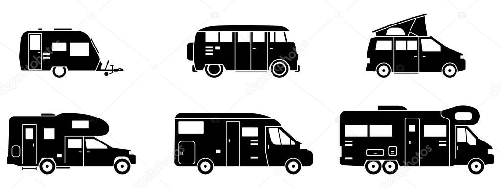 Camping pictograms Vector Art Stock Images | Depositphotos