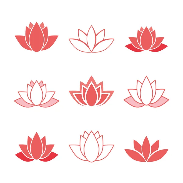 Lotus Flower Illustrations Editable Icons ⬇ Vector Image by © ii ...