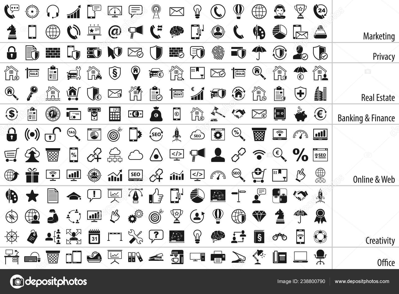 Big Business Icon Set Detailed Vector File Stock Vector Image by ©ii ...