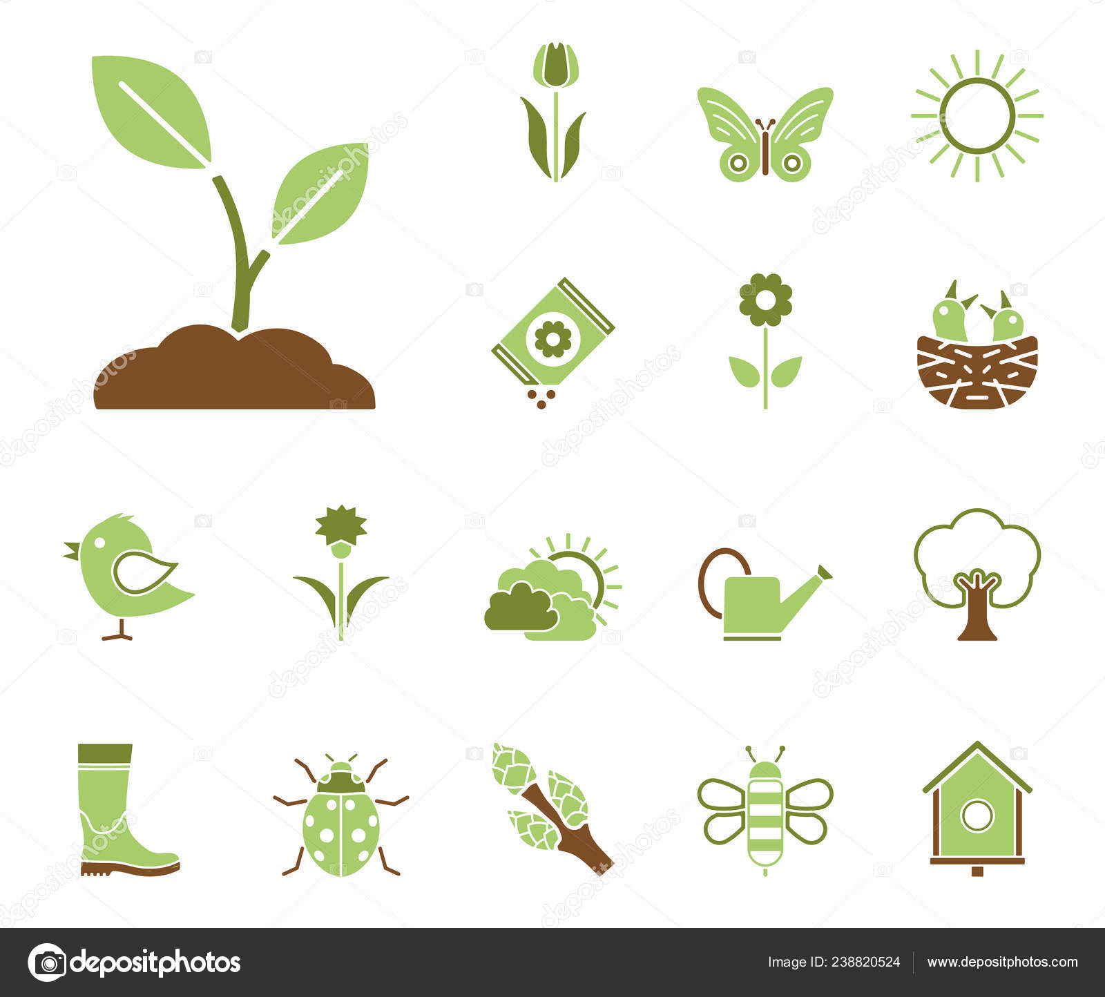 Spring Icon Set Detailed Vector File Stock Vector Image by ©ii-graphics ...