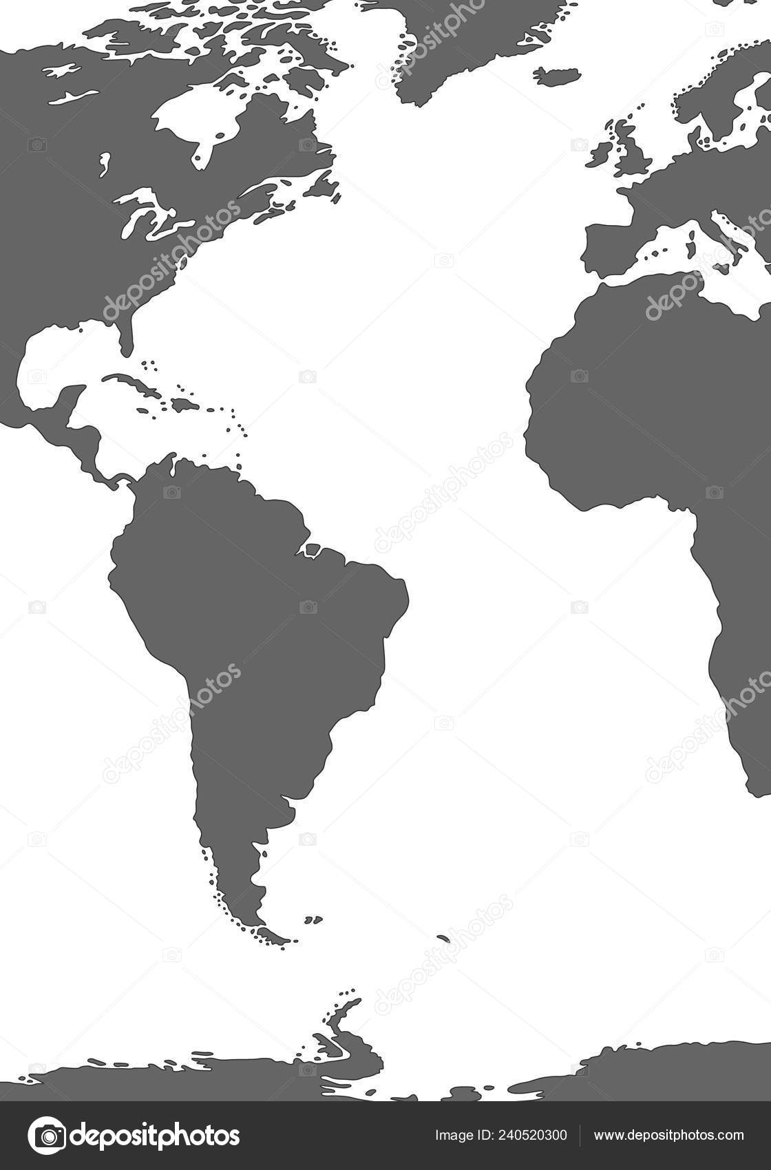 Atlantic Ocean Map Outline