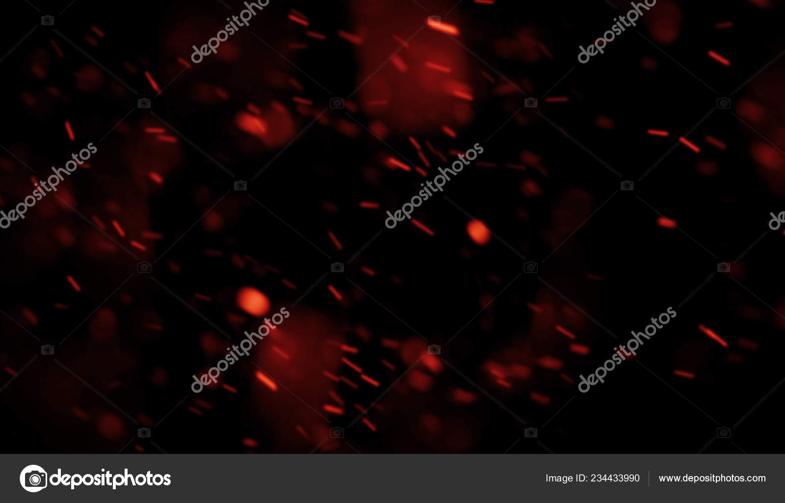 Colorful Sparks Flying Glowing Blur Particles Embers Dark Background ...