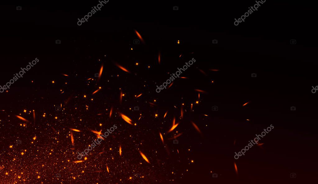 Efecto de fuego aislado realista para la decoración y el revestimiento ...