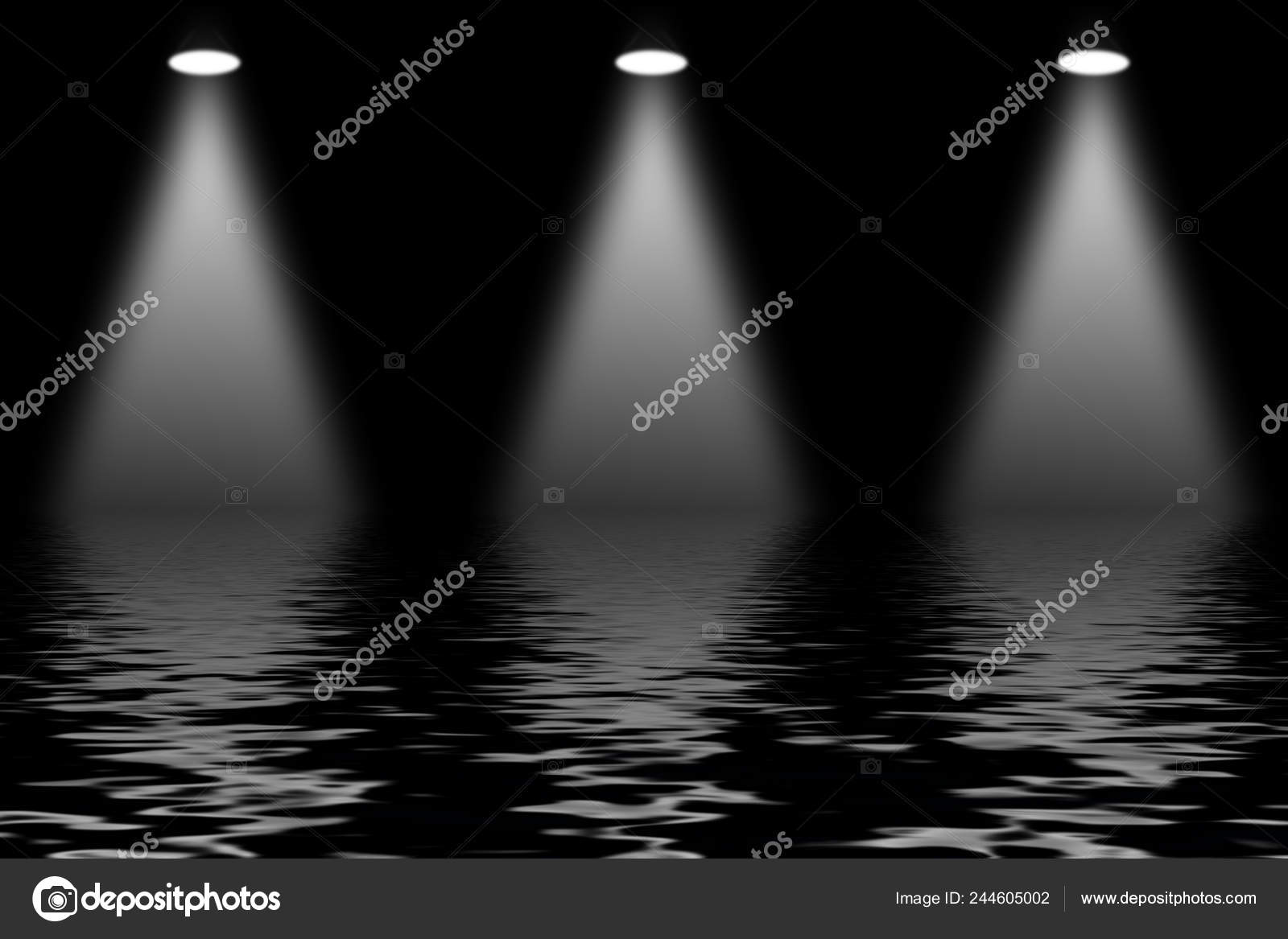 Projector Spotlight Reflection Water — Stock Photo © getgg #244605002