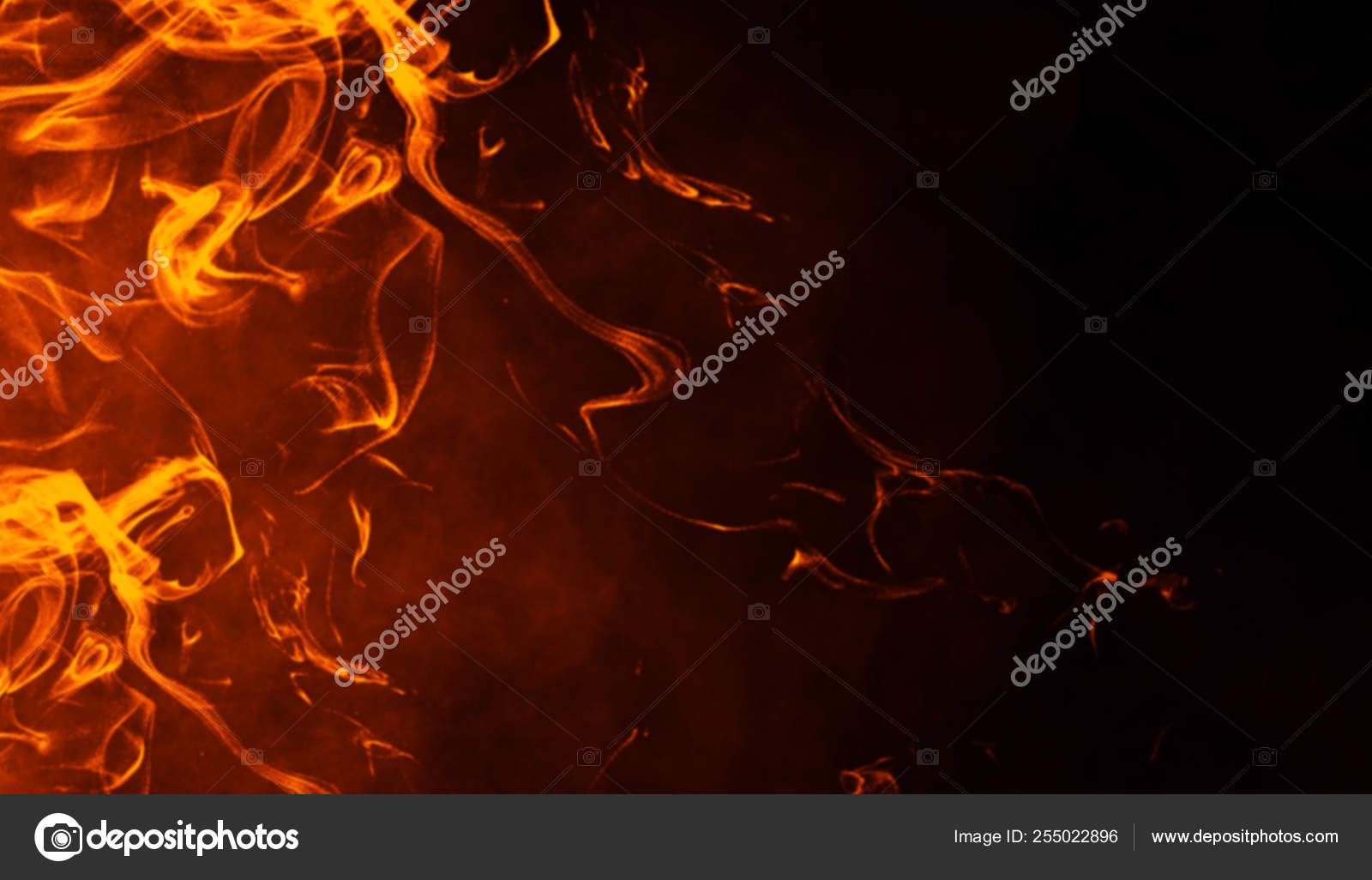 Textura de fuego ardiente. Llamas sobre fondo negro aislado. Textura ...