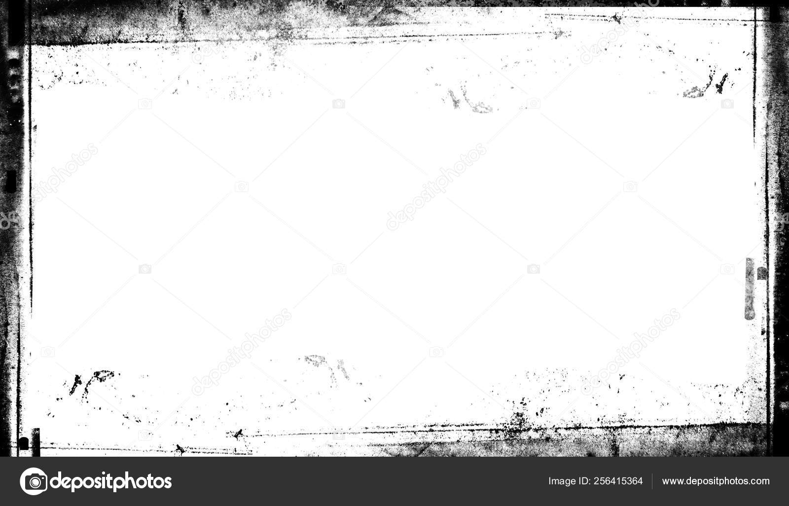 Vintage scratched grunge border overlays on isolated white background ...