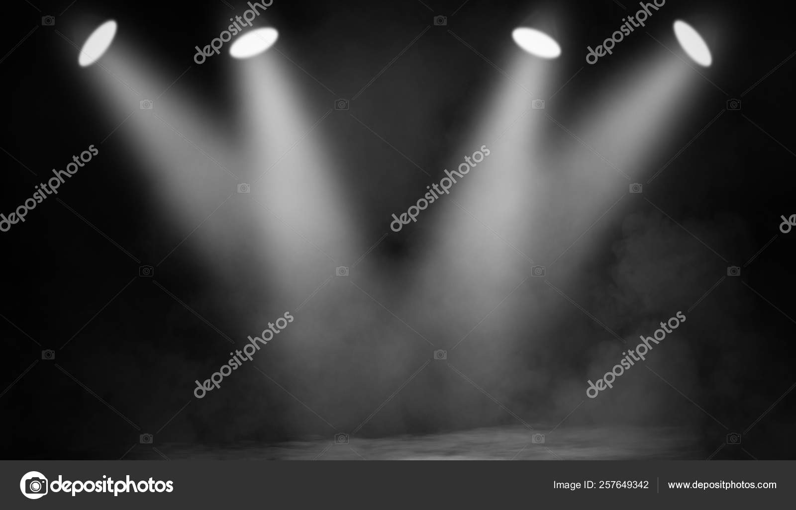 Luces Del Escenario Fondo Blanco Y Negro
