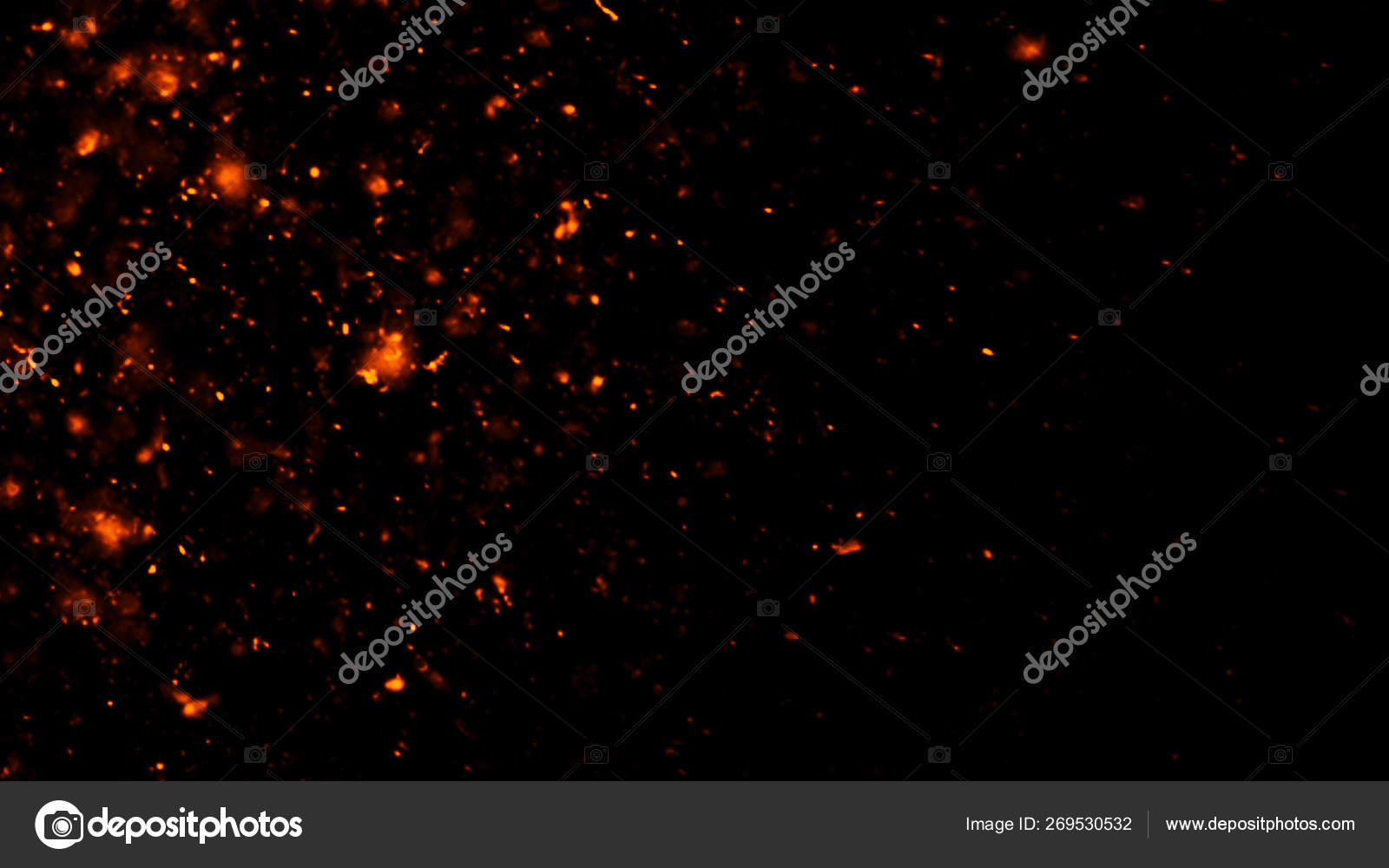 Fire embers particles texture overlays . Burn effect on isolated black ...