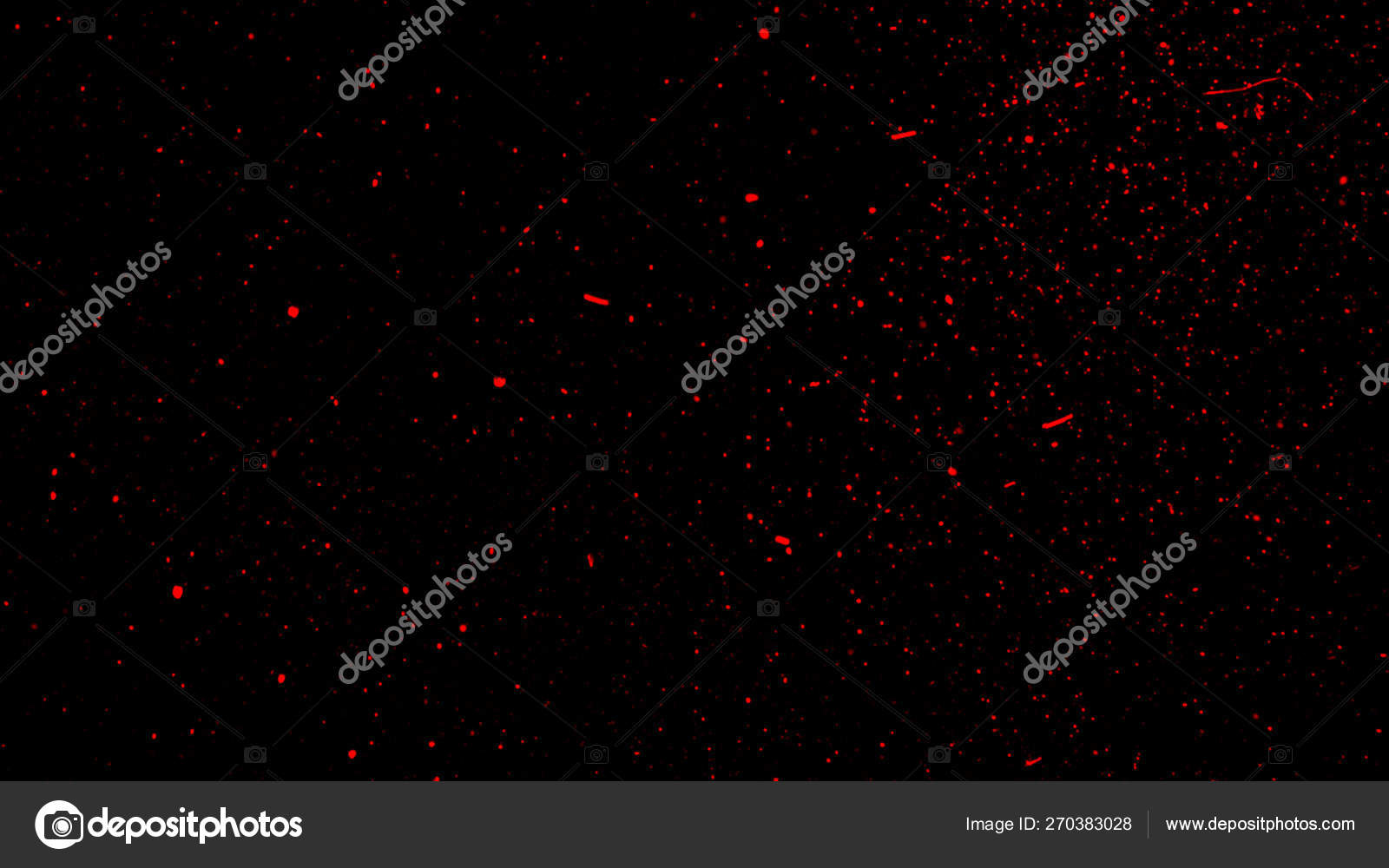 Perftect red particles embers on background. Abstract dark glitter fire ...