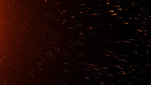 Fire embers particles texture overlays . Burn effect on isolated black ...