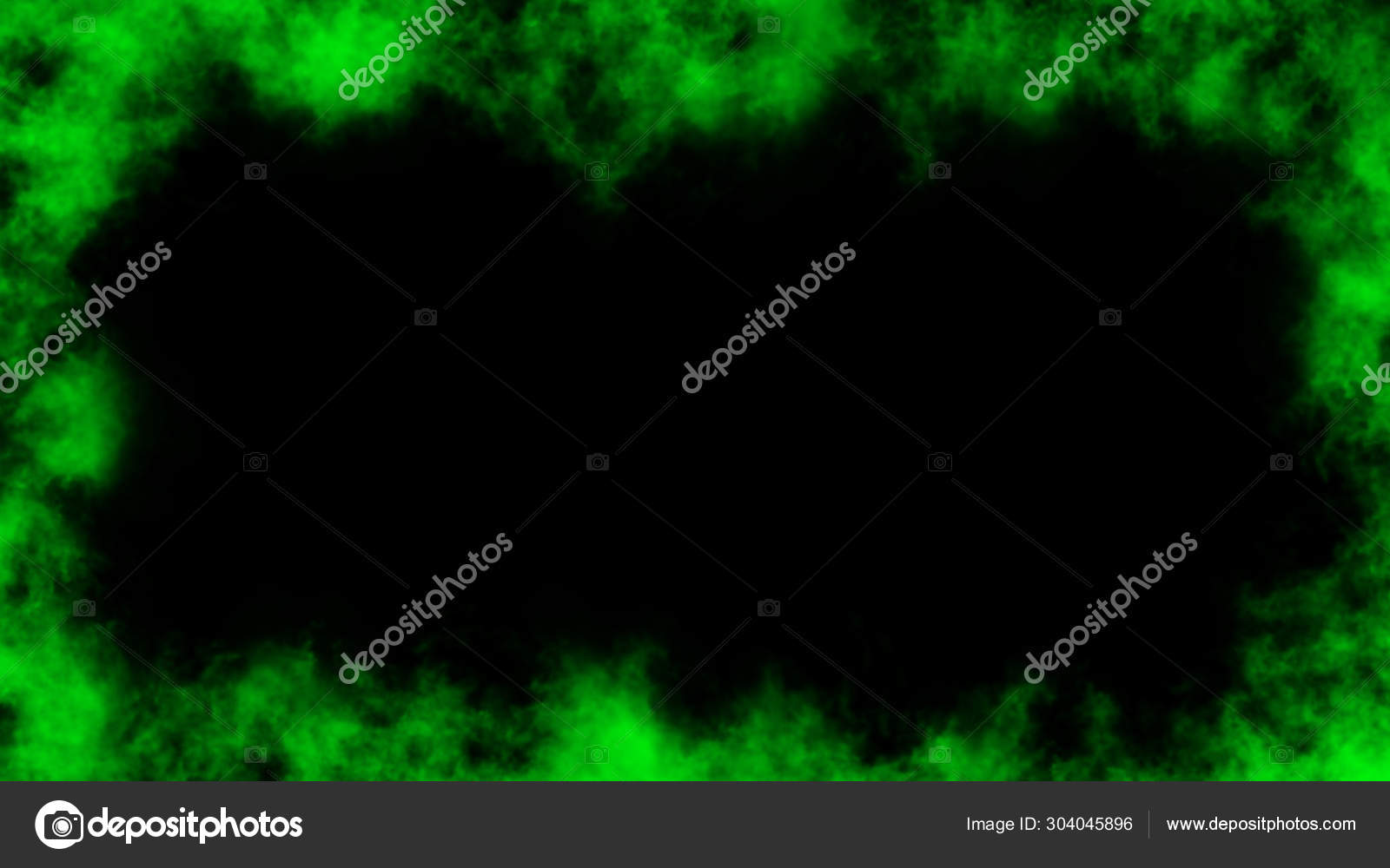 Green border from smoke. Misty effect for film , banner,flyer,covers ...
