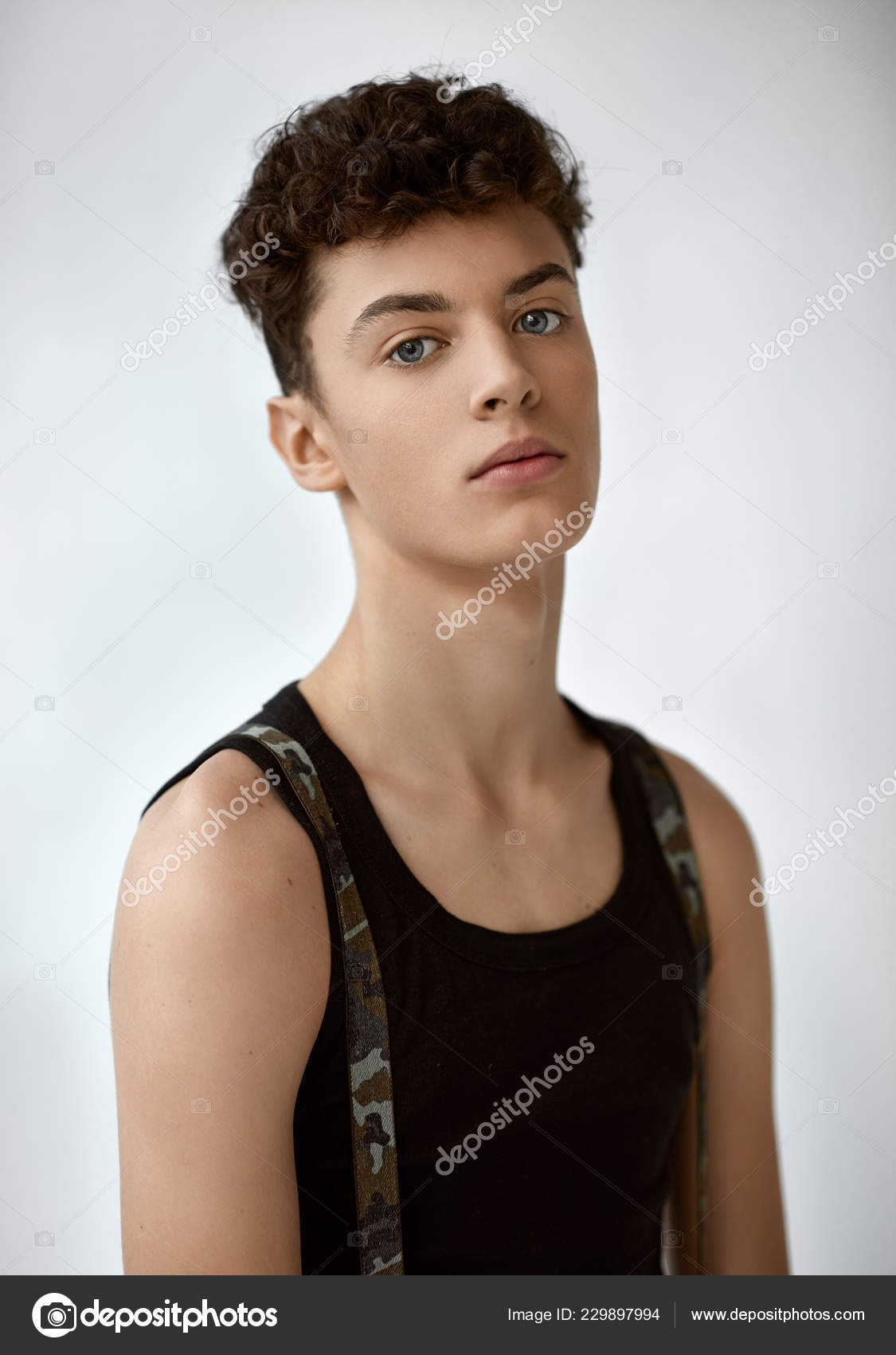 Portrait Young Handsome Boy Stock Photo by ©kiuikson 229897994