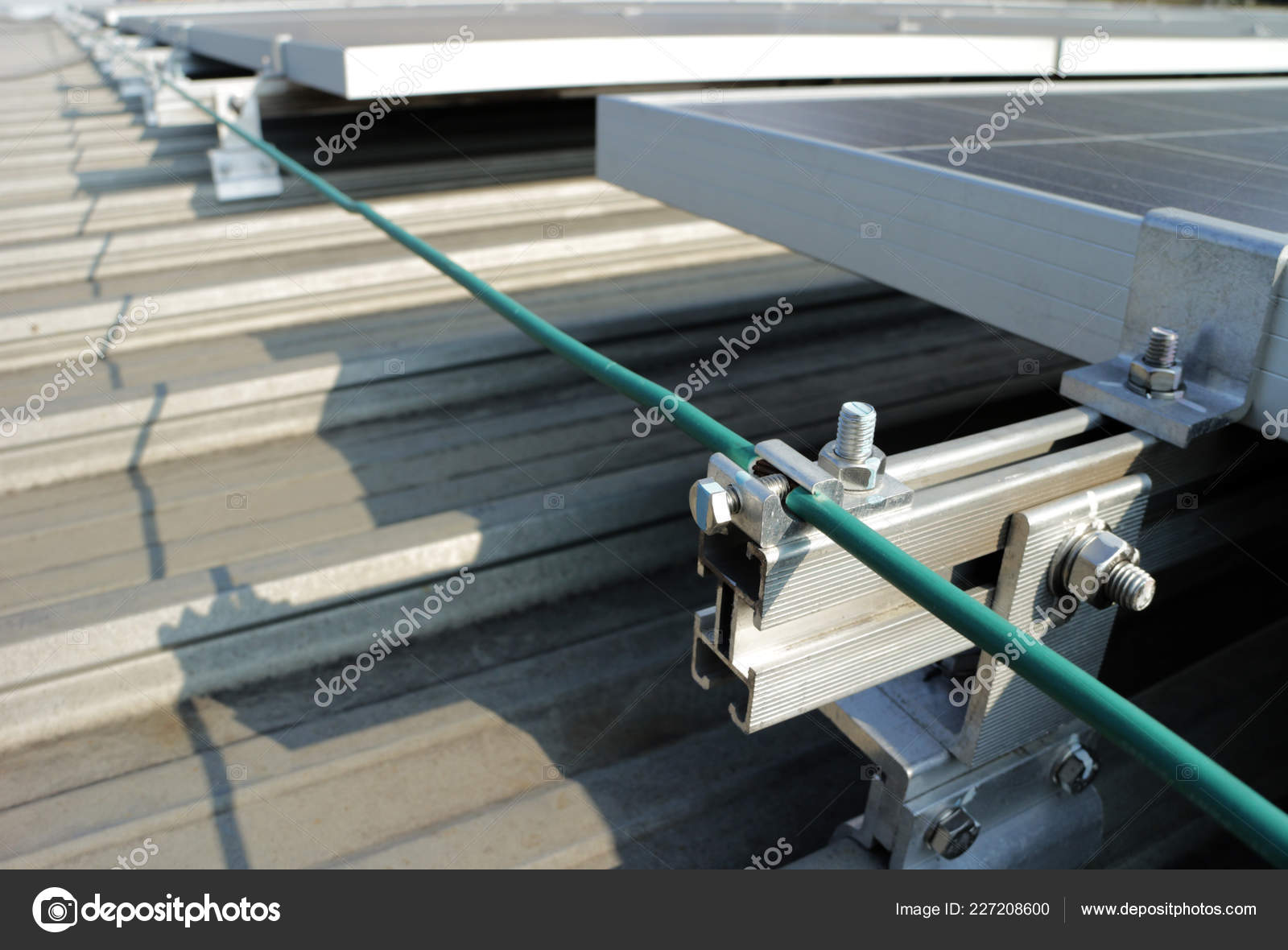 Solar Rooftop Grounding System Stock Photo by ©WichienTep 227208600