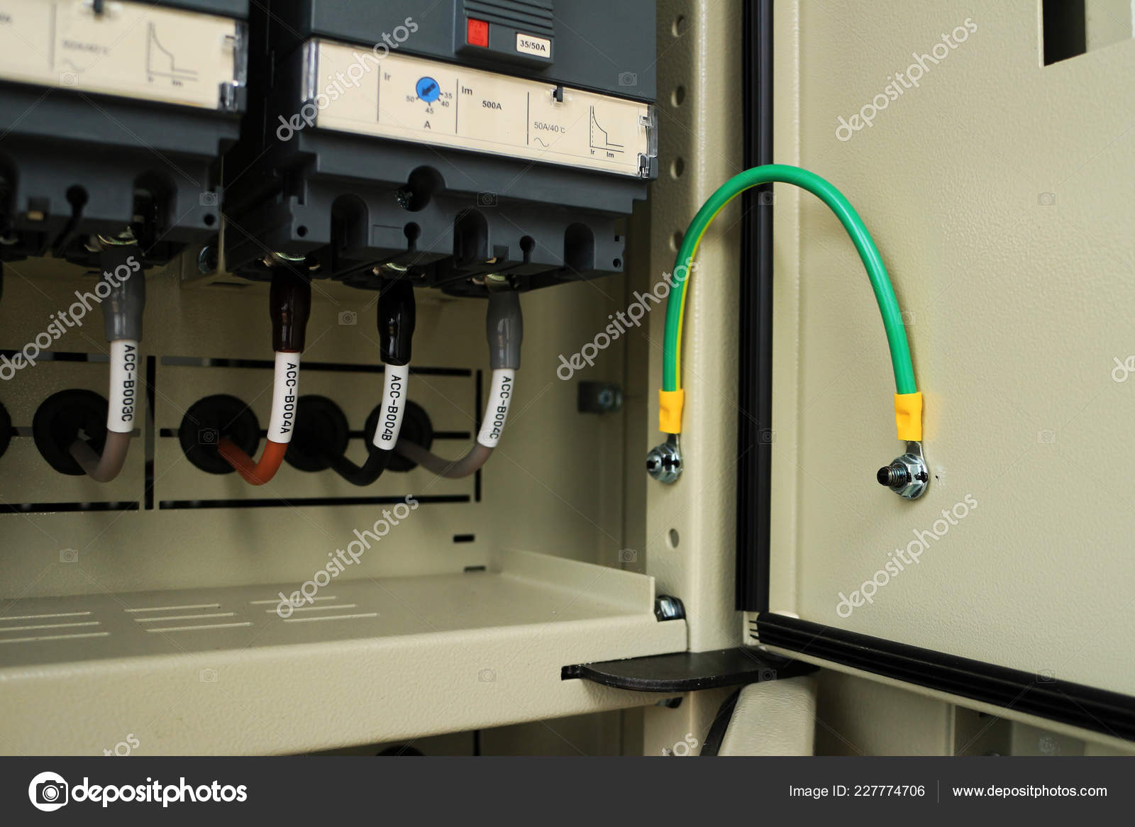 Safety Ground Bonding Door Electrical Panel Stock Photo by ©WichienTep ...