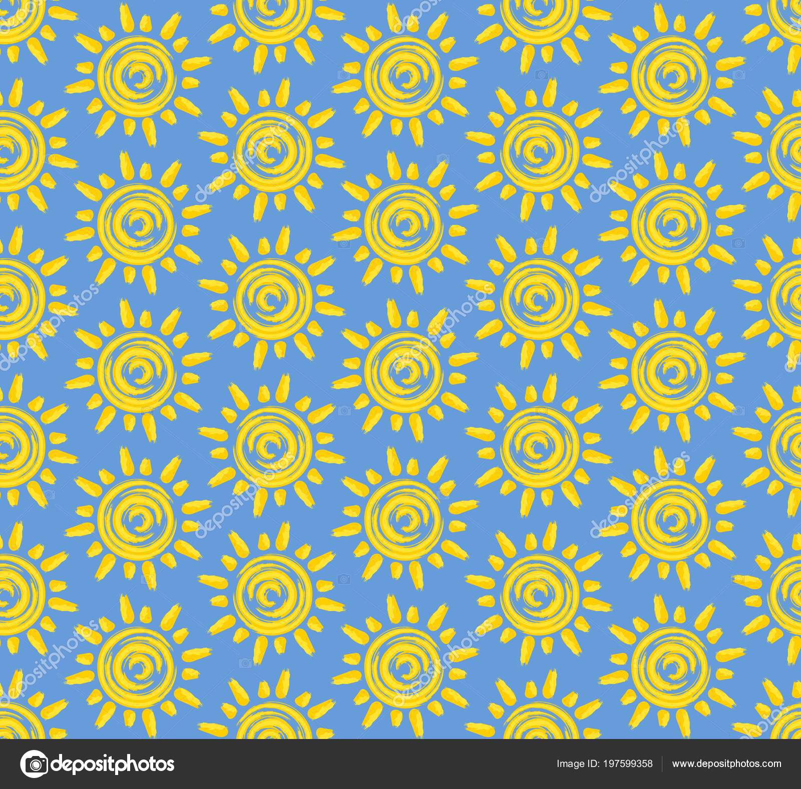 Seamless Background Sun Stock Vector Image by ©Designer_an #197599358