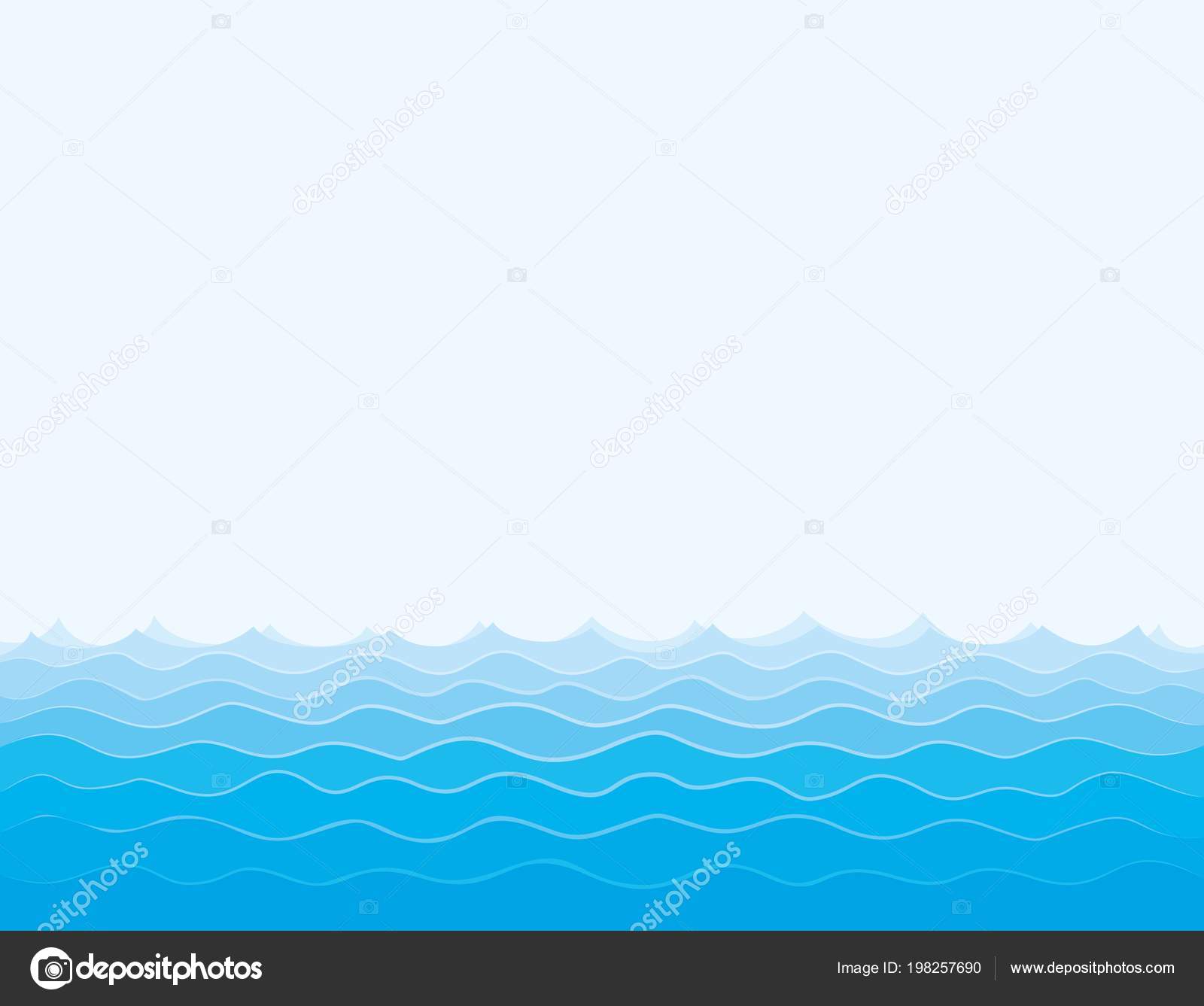 Sea Horizon Big Waves Stock Vector by ©Designer_an 198257690