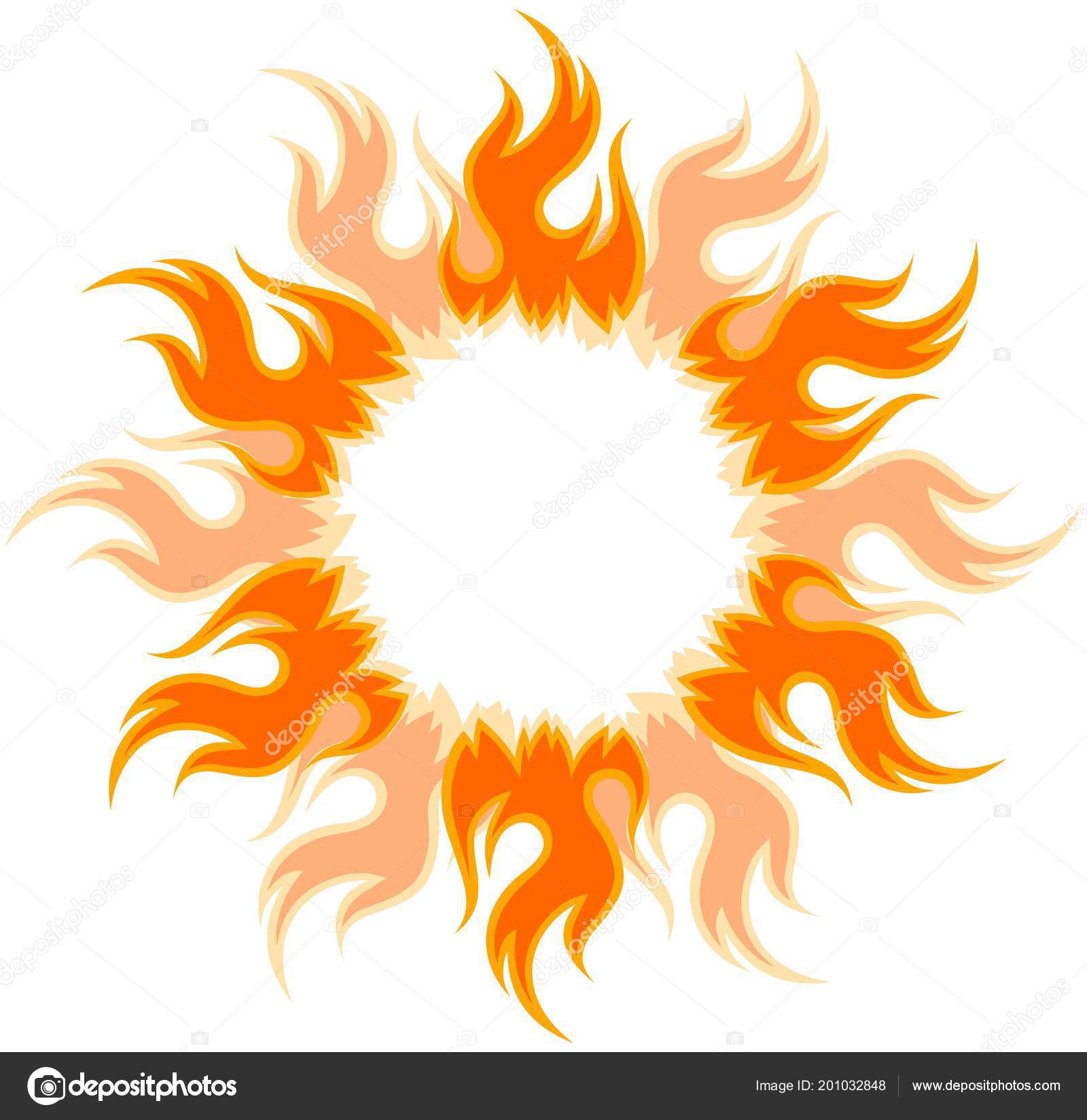 Frame Bright Fiery Sun Stock Vector Image by ©Designer_an #201032848
