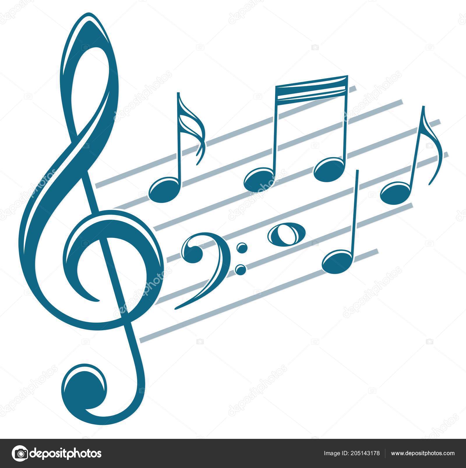 Blue Musical Notes Symbols