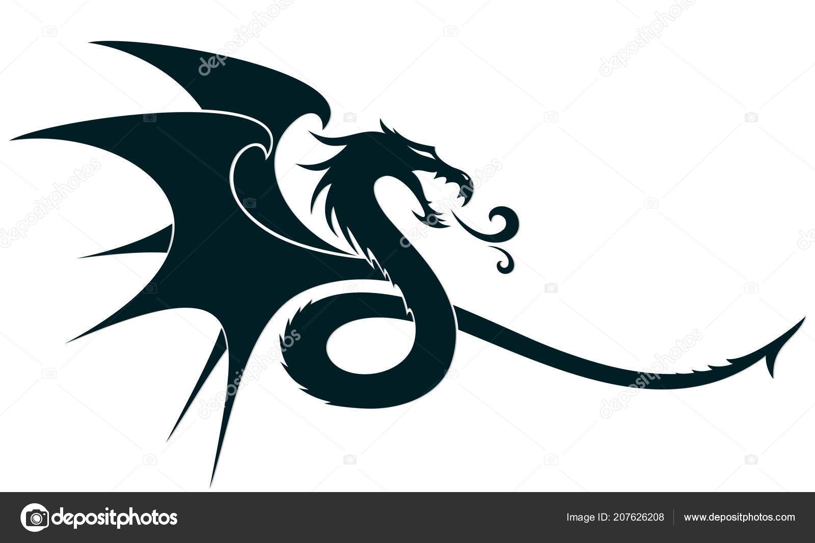 Symbol Stylized Dragon Wings Stock Vector by ©Designer_an 207626208