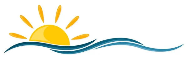 Sun Blue Wave Symbol Stock Vector Image by ©Designer_an #355096980