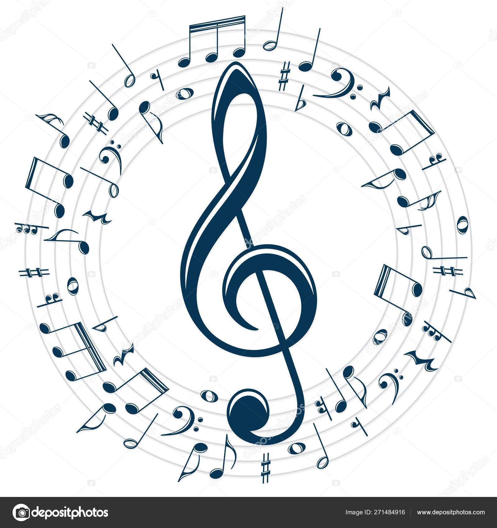 Stylized Symbol Music Notes Stock Vector Image by ©Designer_an #271484916
