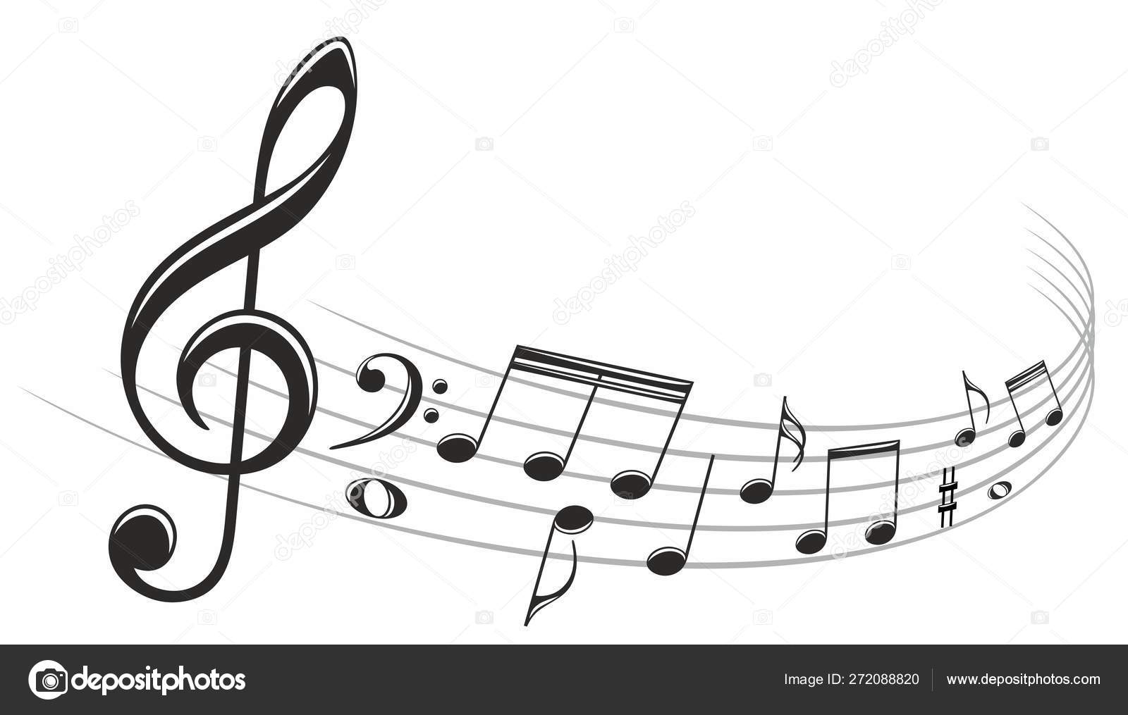 Stylized Symbol Music Notes Stock Vector by ©Designer_an 272088820