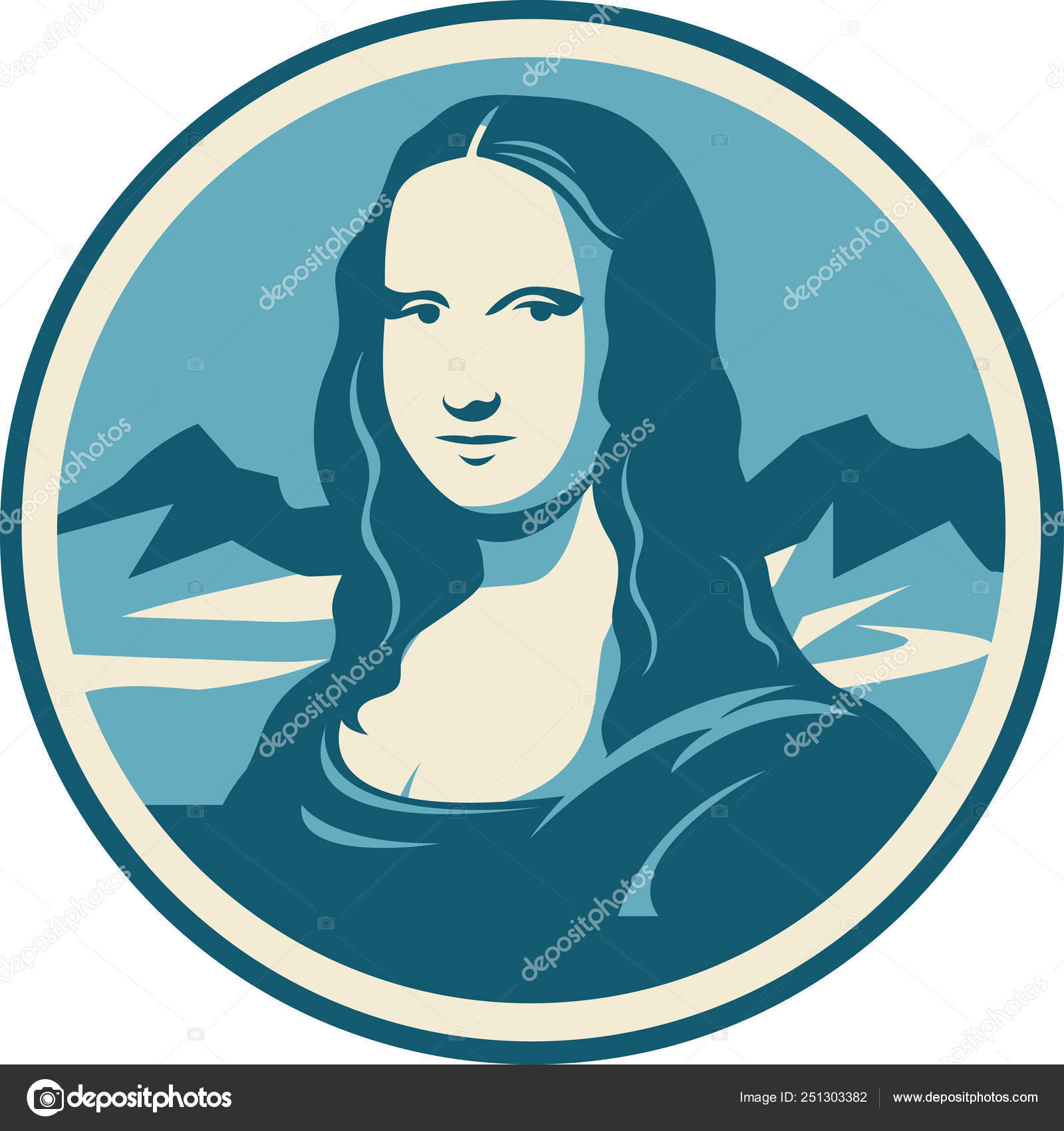 Mona Lisa Leonardo Vinci Symbole Stock Vector by ©mauromod 251303382 Mona Lisa Leonardo Vinci Symbole Stock Vector by ©mauromod 251303382