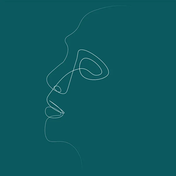 Girls Silhouette One White Line Colored Background Illustration Free ...