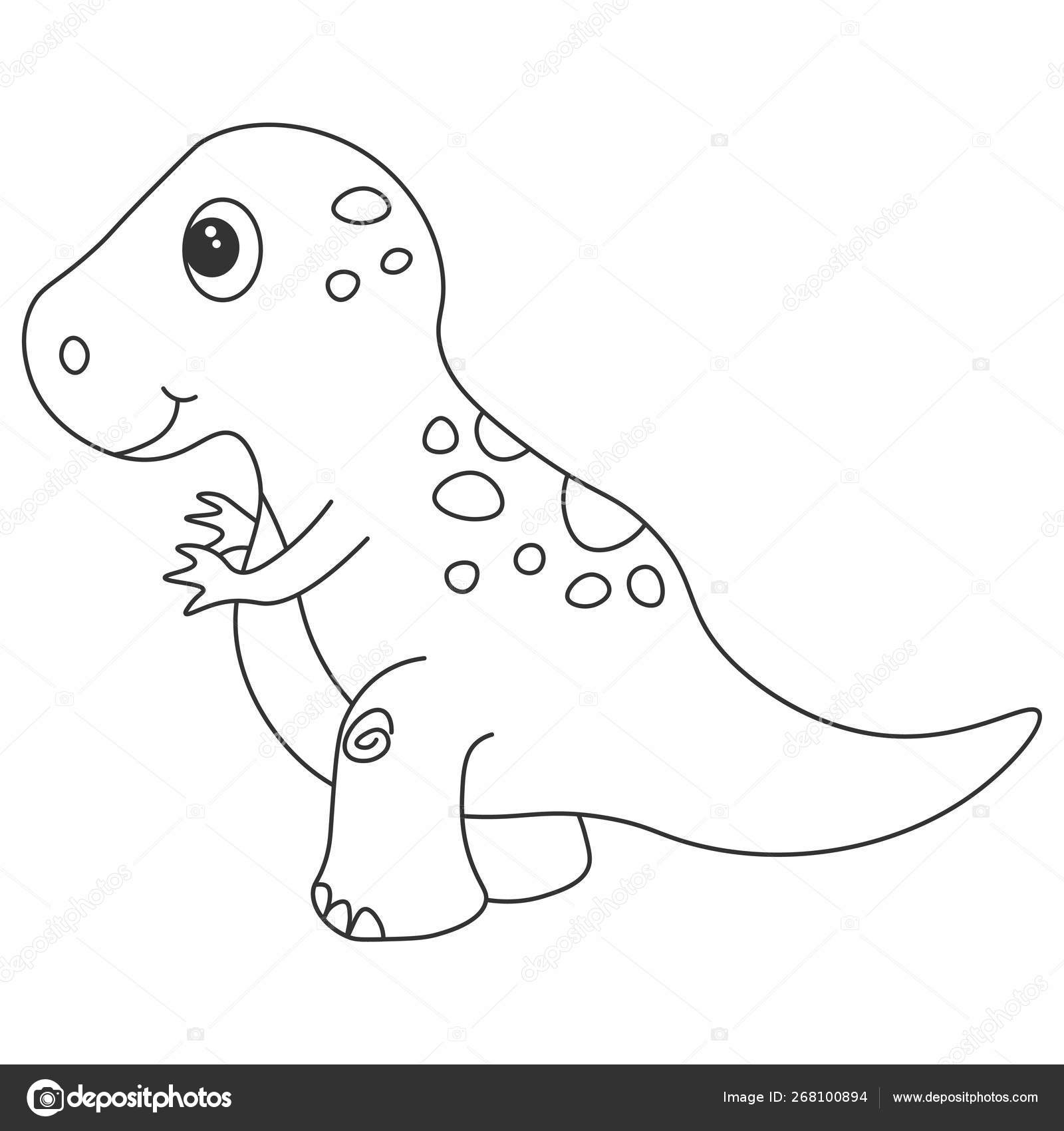 Dinosaur tyrannosaur contour Stock Vector Image by ©fotostock32 #268100894