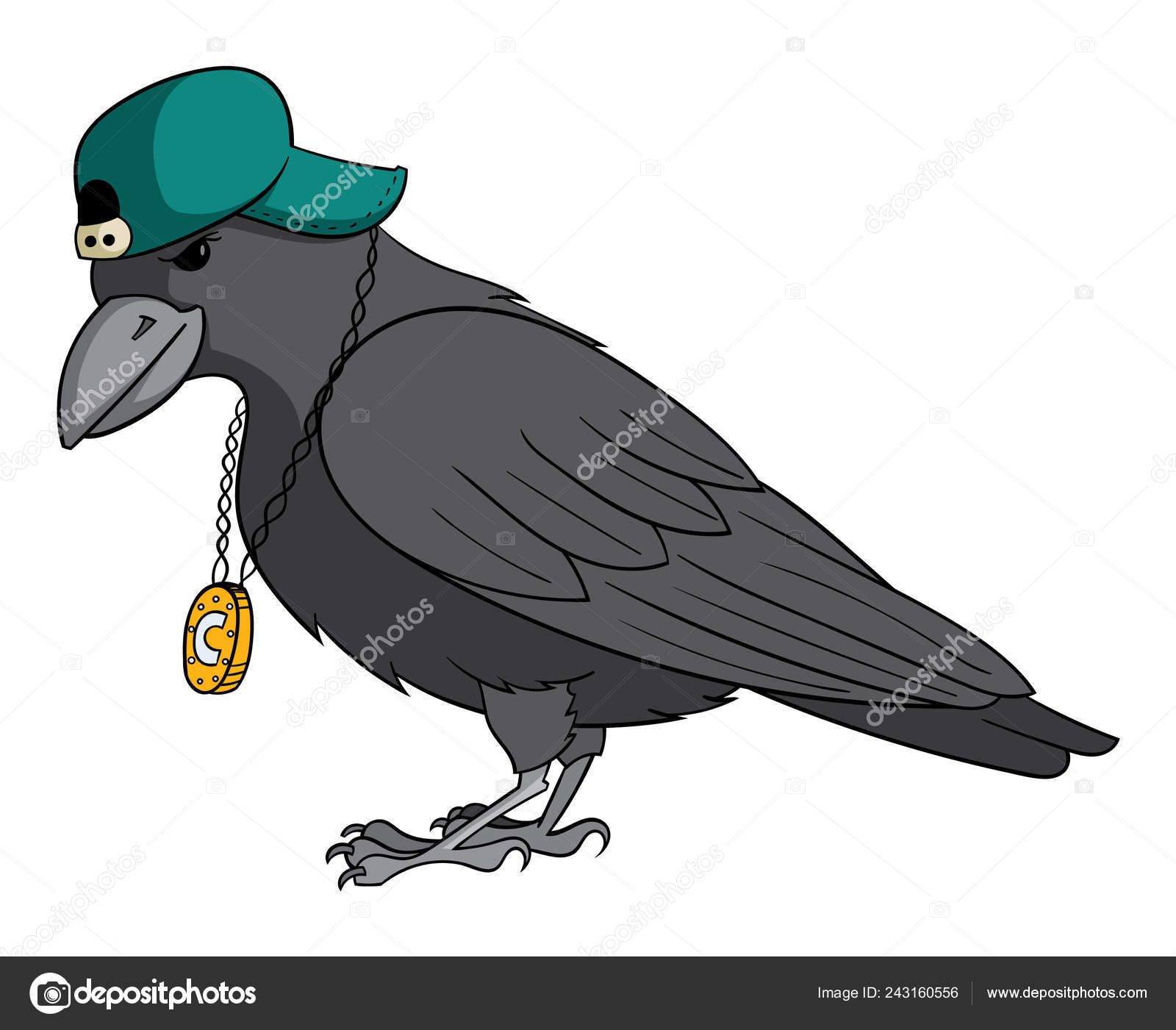Funny Cute Raven Bird Drawings