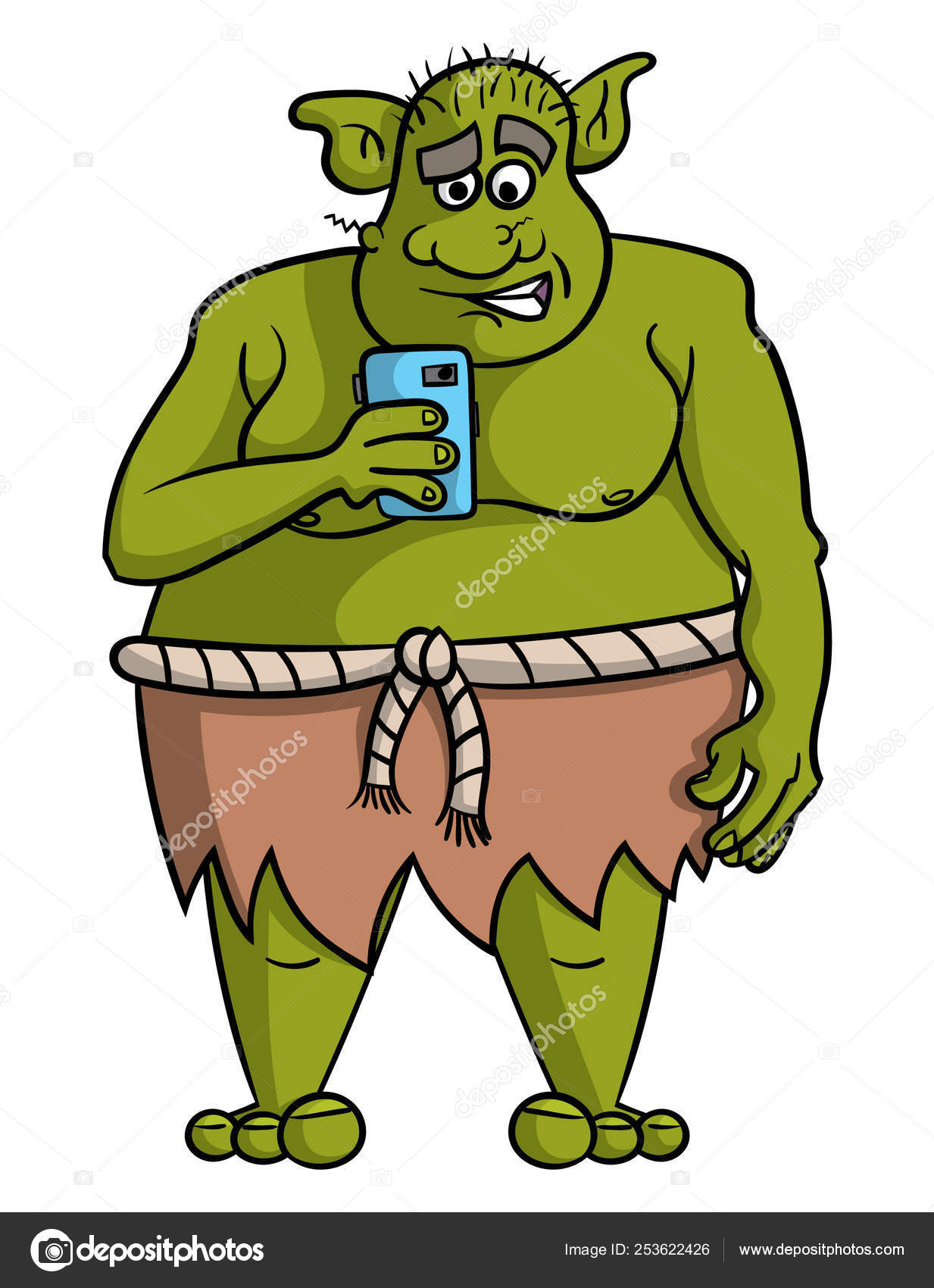 Troll Aislado Sobre Fondo Blanco Vector de stock #253622426 de ©Basjan