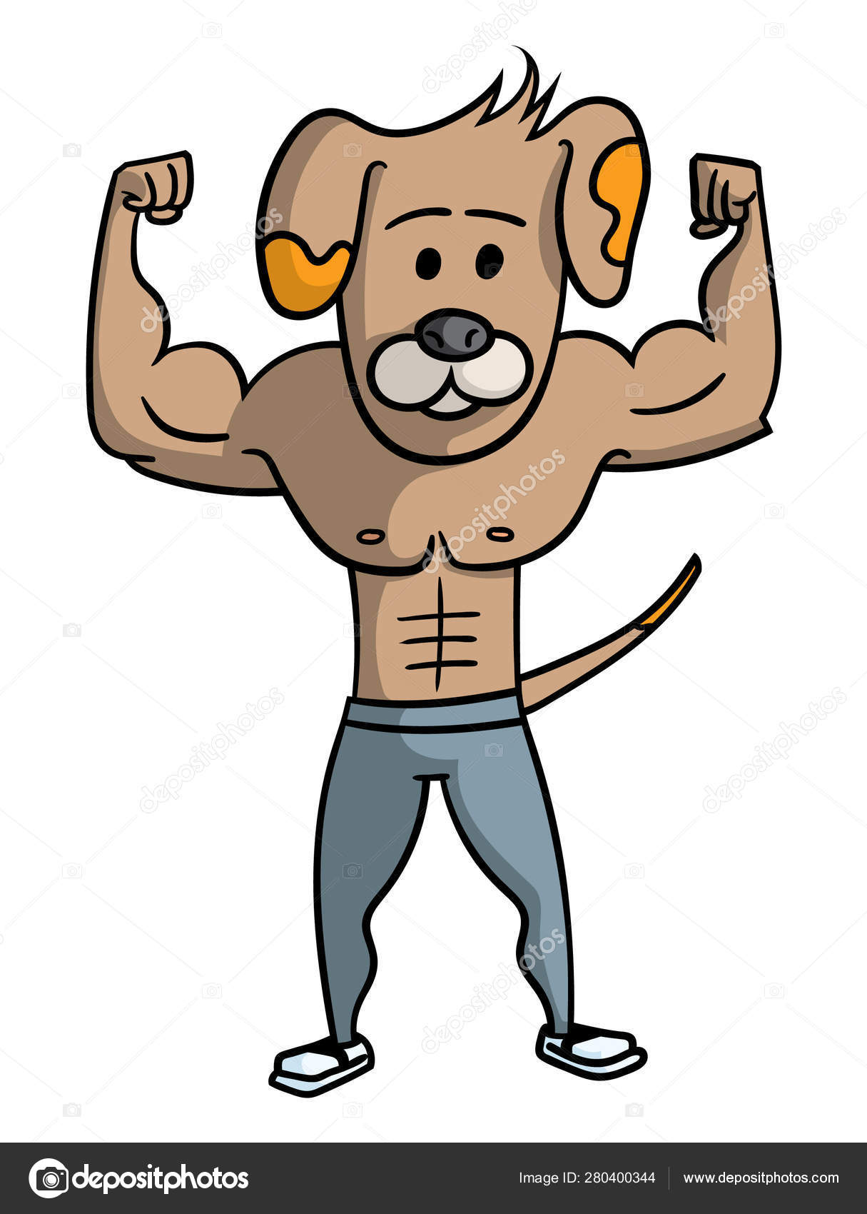 Strong Muscles Cartoon