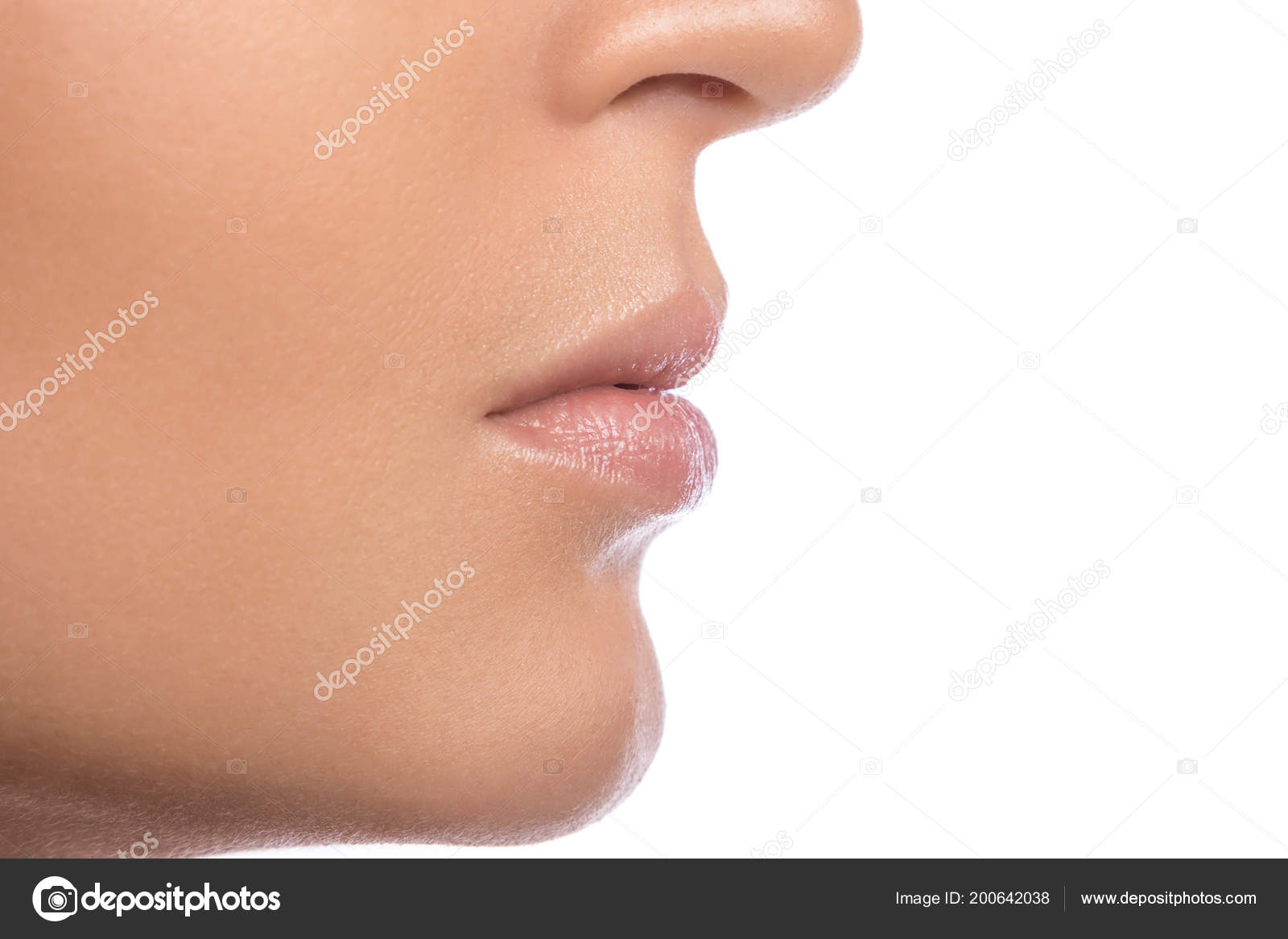 Beautiful Female Face White Background Stock Photo by ©AY_PHOTO 200642038