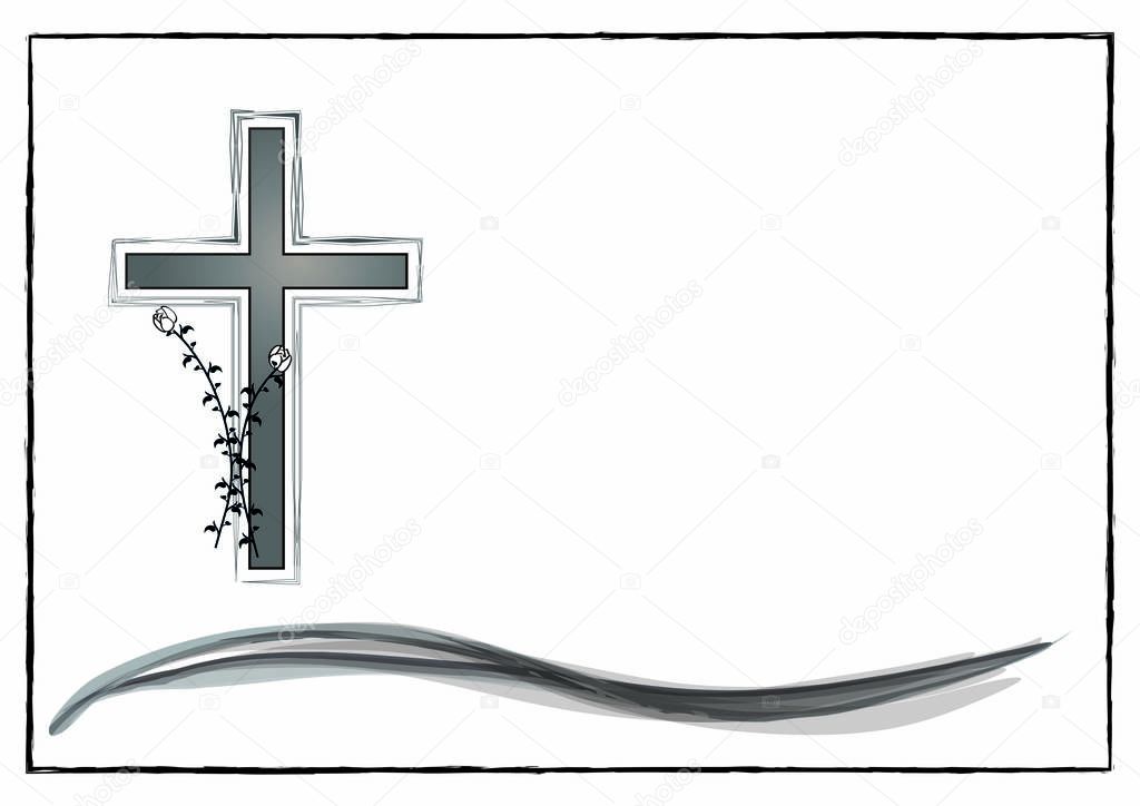 Muerte morir anunciación pena grave cruz vector funeral Vector de Stock ...
