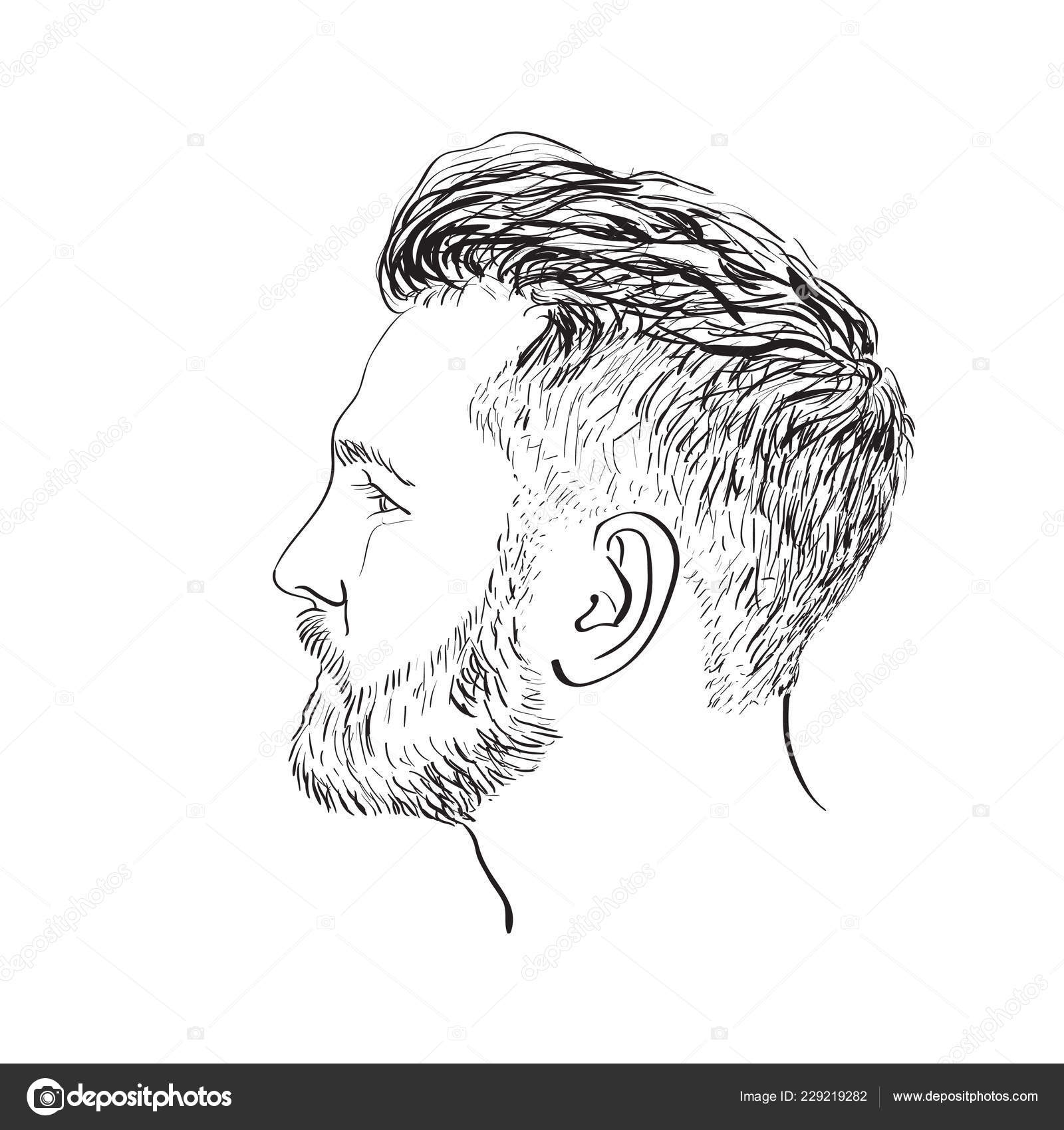 Beard Line Drawing